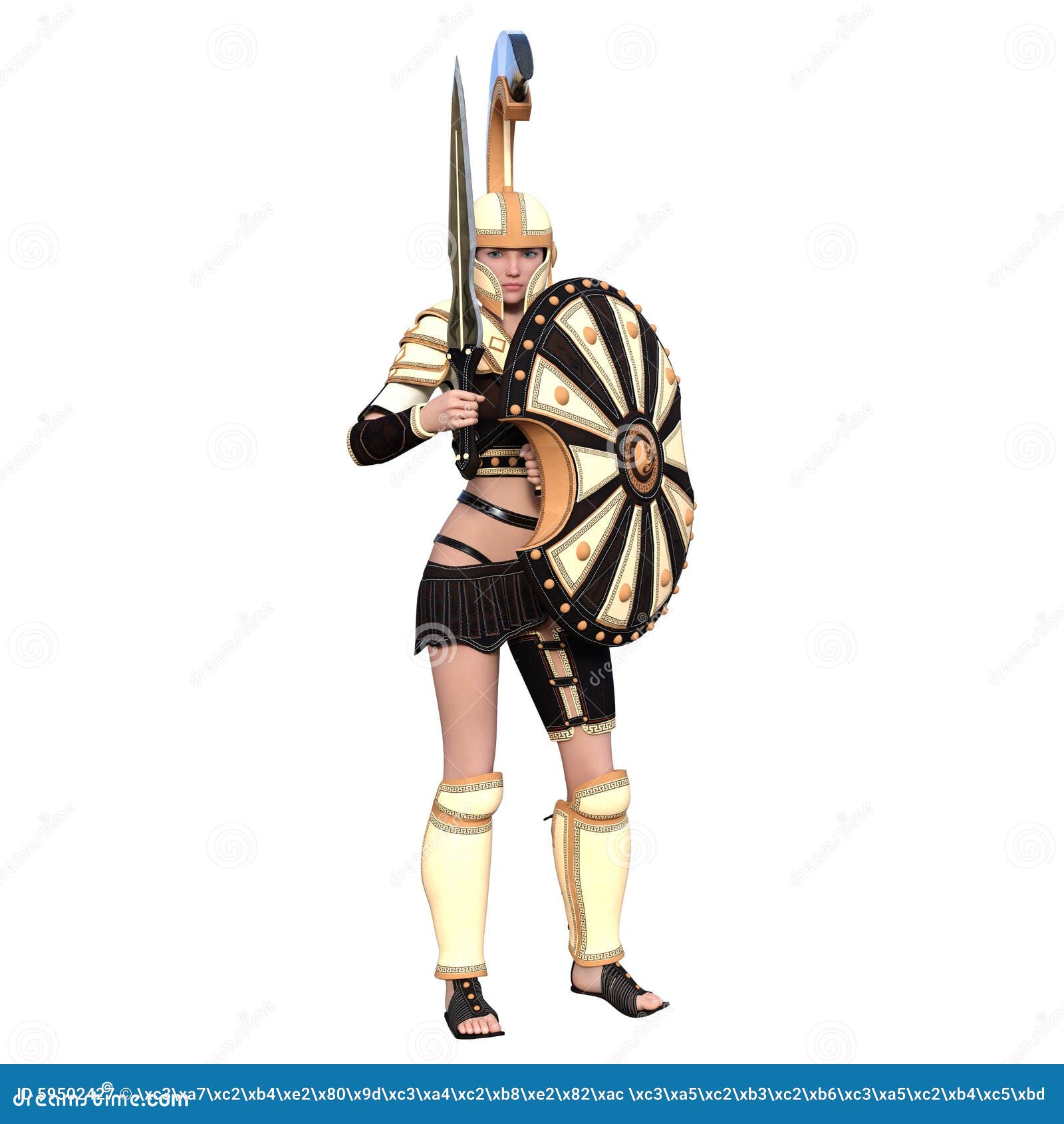 Female gladiator stock illustration. Illustration of shield - 59502427