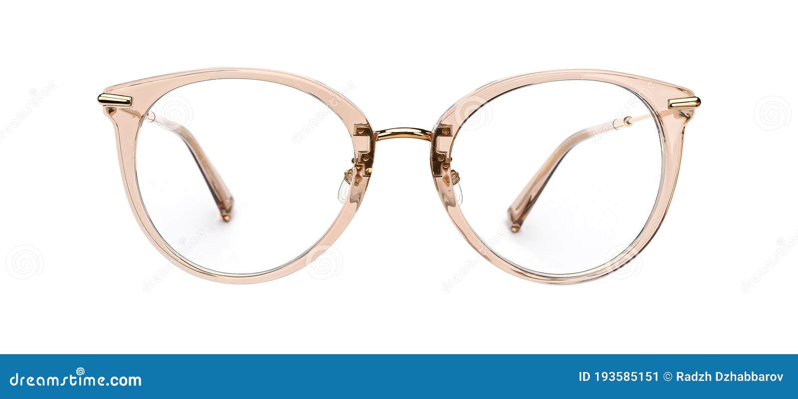 Female Glasses Front View Isolated on White Background Stock Image ...