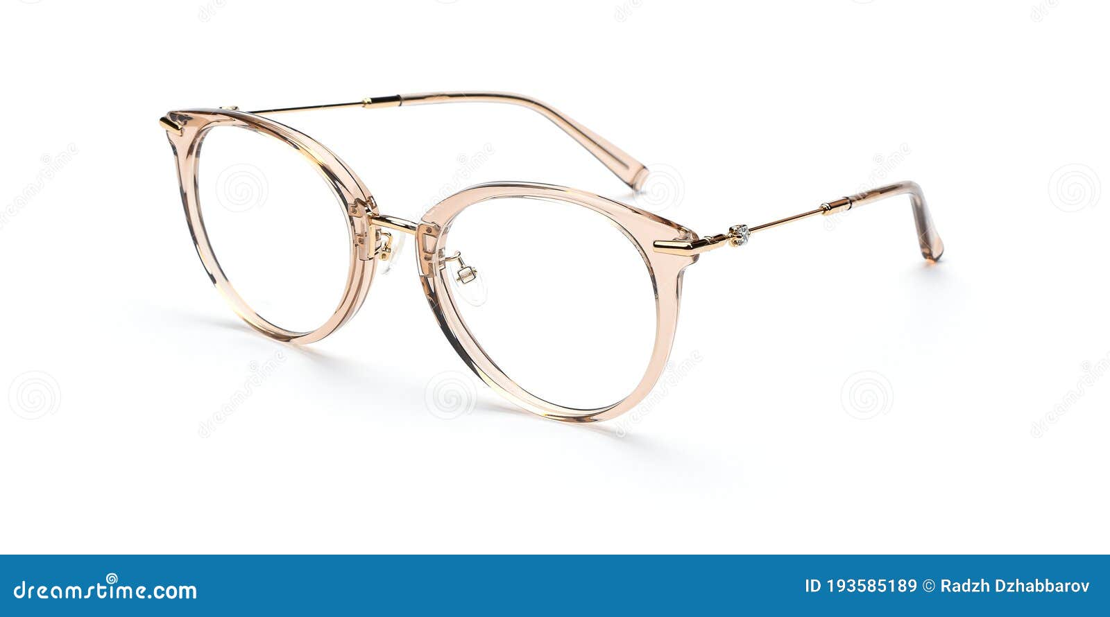 Female Glasses Top View Isolated on White Background Stock Image ...