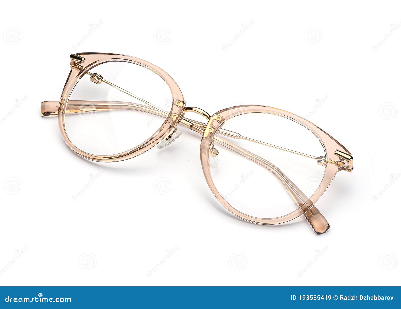 Female Glasses Top View Isolated on White Background Stock Image ...