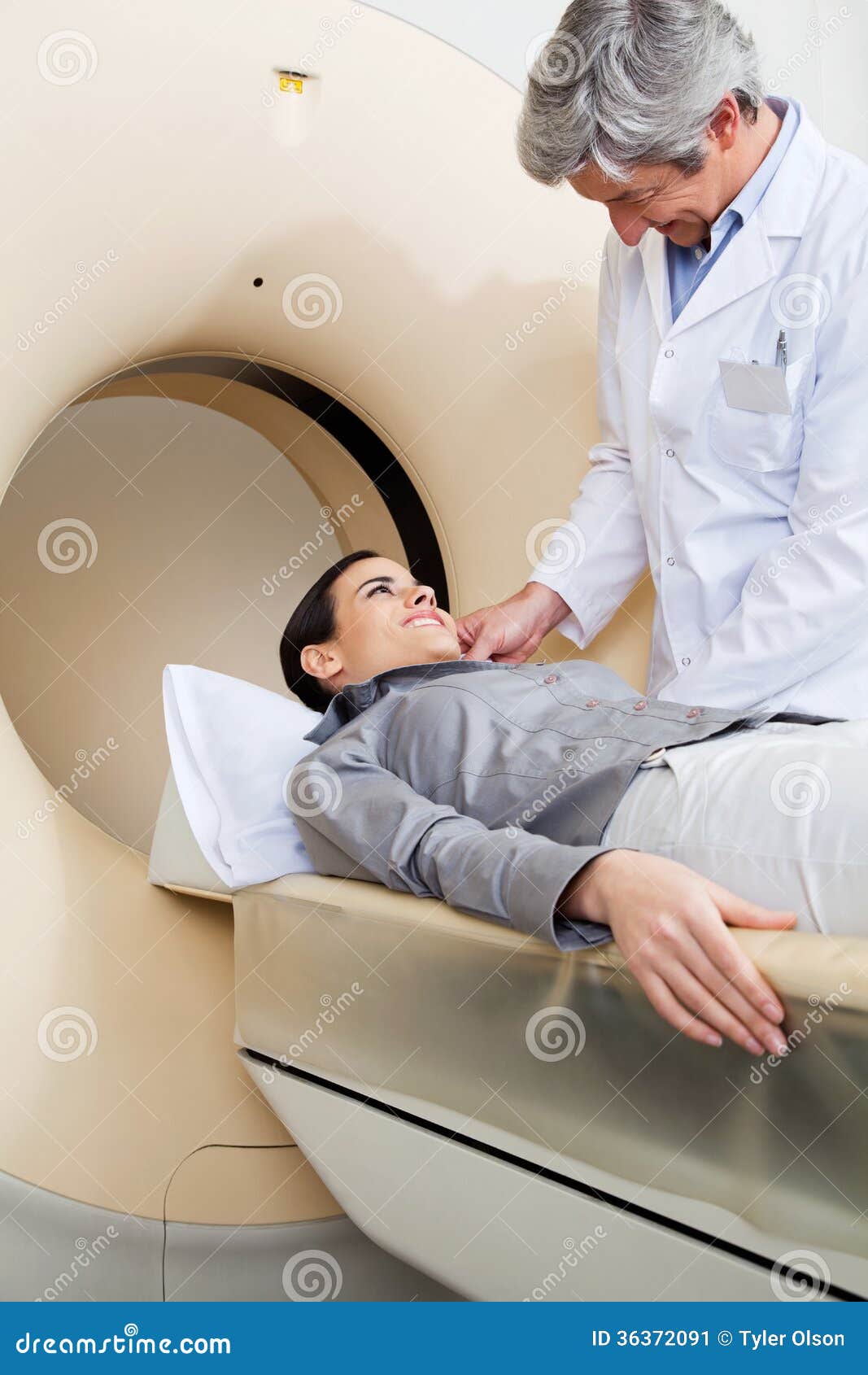 Female Going through CT Scan Test Stock Image - Image of oncology ...