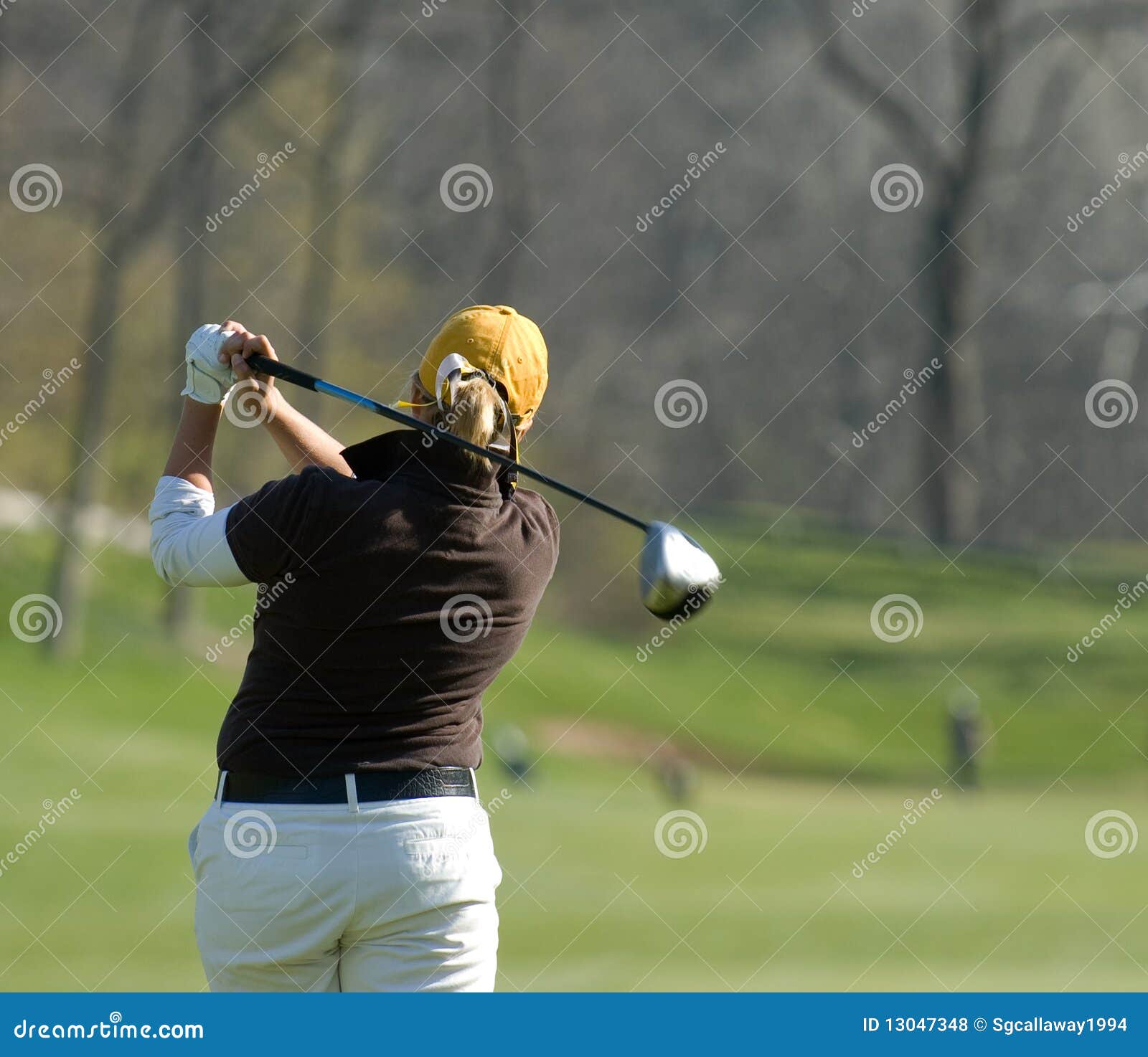 Female Golfer Taken from Behind Stock Photo - Image of beauty, compete ...