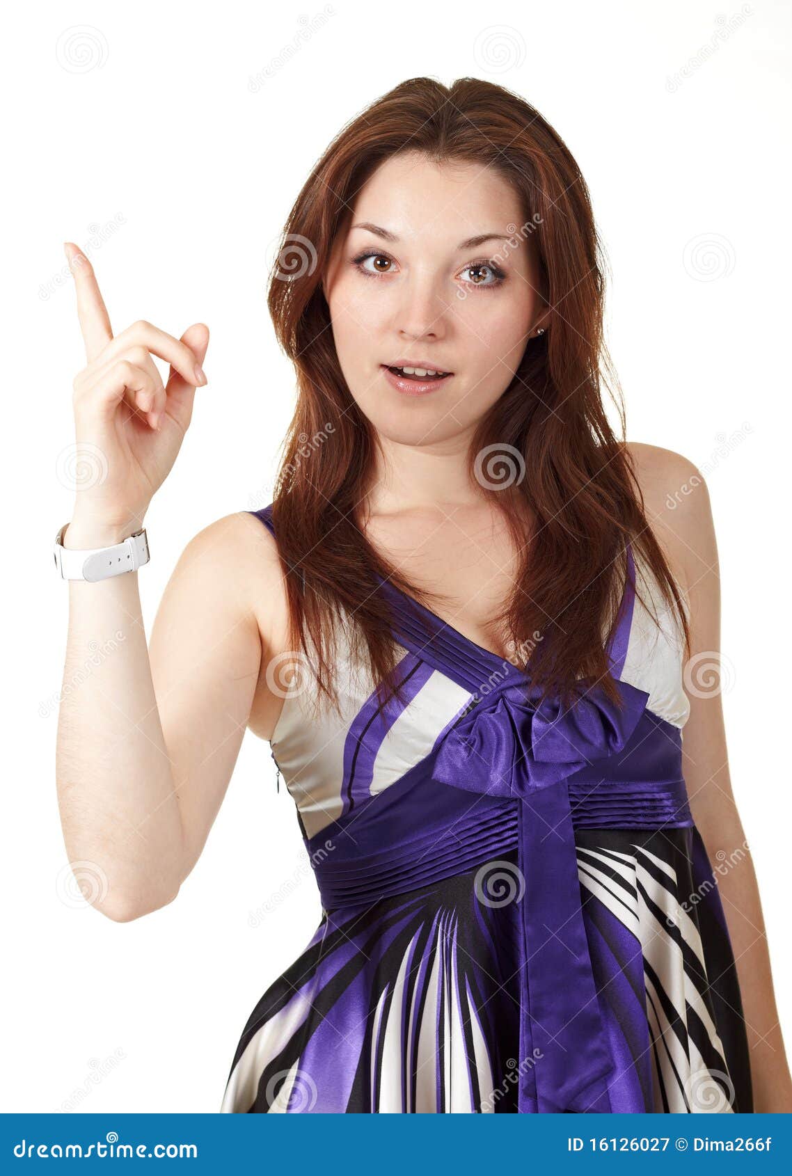 Female Got the Idea Isolated on a White Stock Image - Image of ...