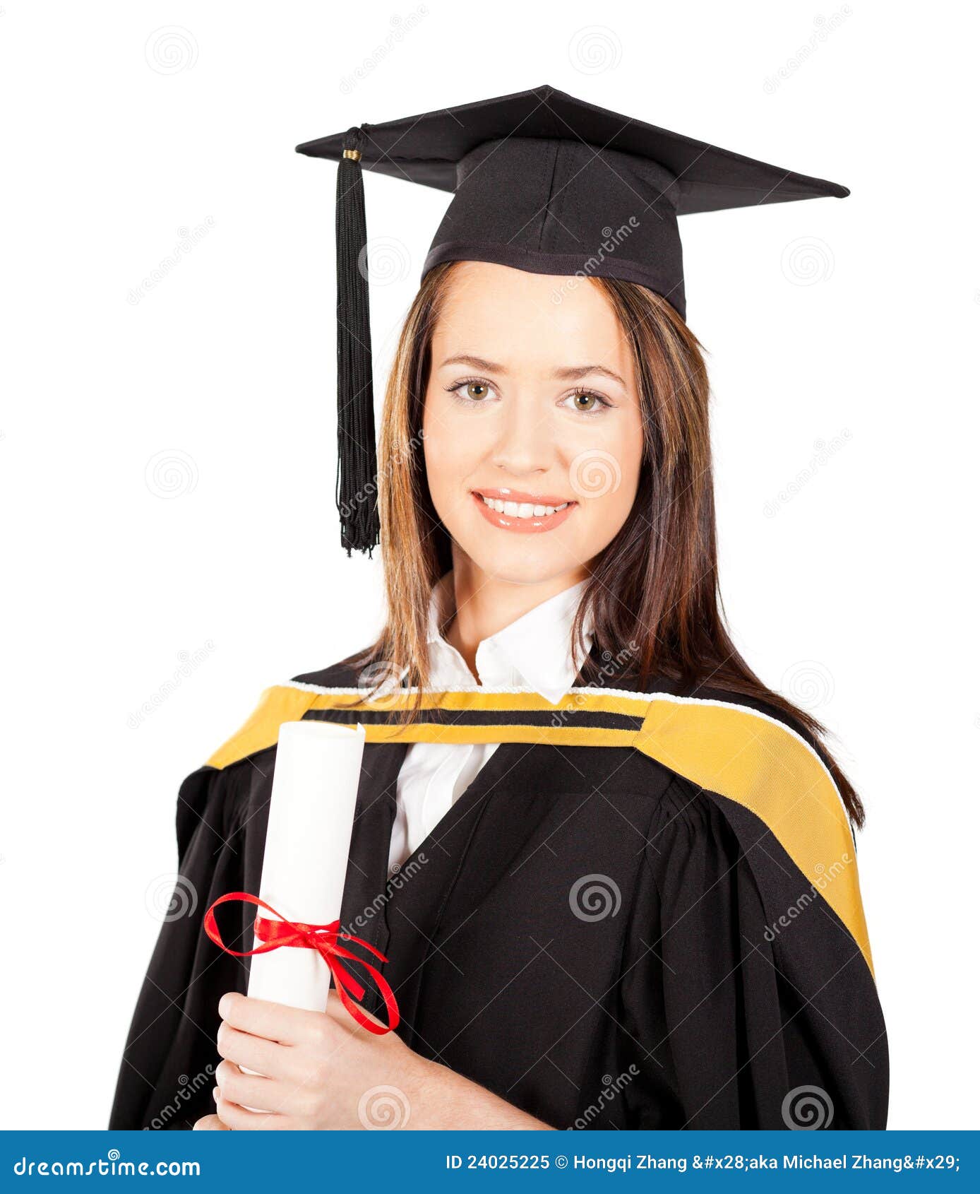 Female graduate stock image. Image of black, length, education - 24025225