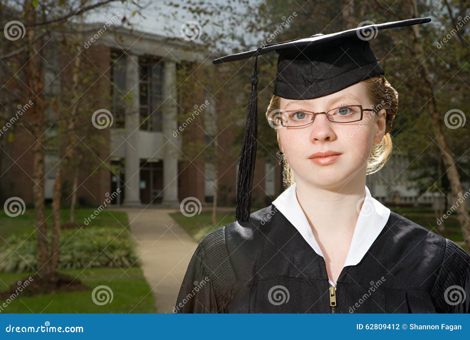 Female graduate stock photo. Image of campus, knowledge - 62809412