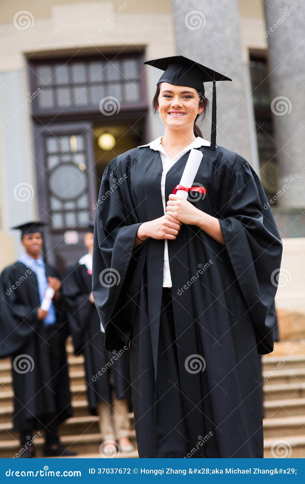 Female graduate graduation stock photo. Image of graduation - 37037672