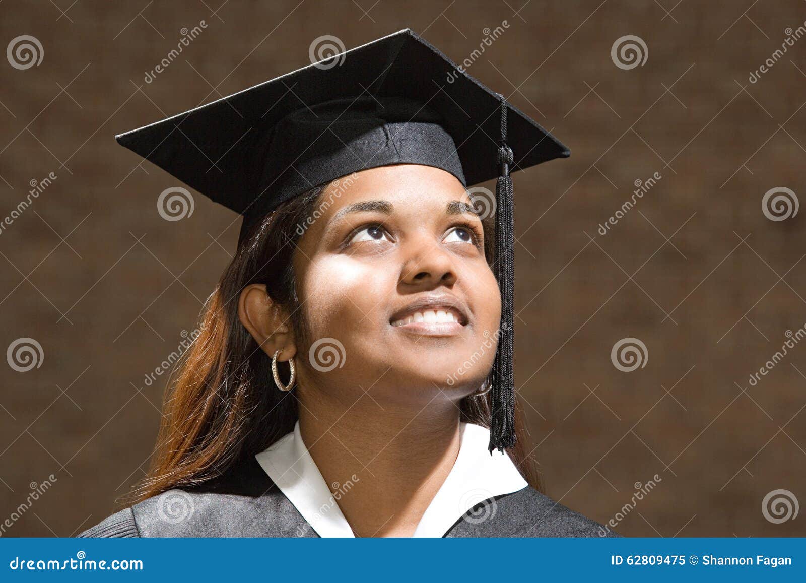 Graduate Looking Towards College Campus. Conceptual Image Of ...