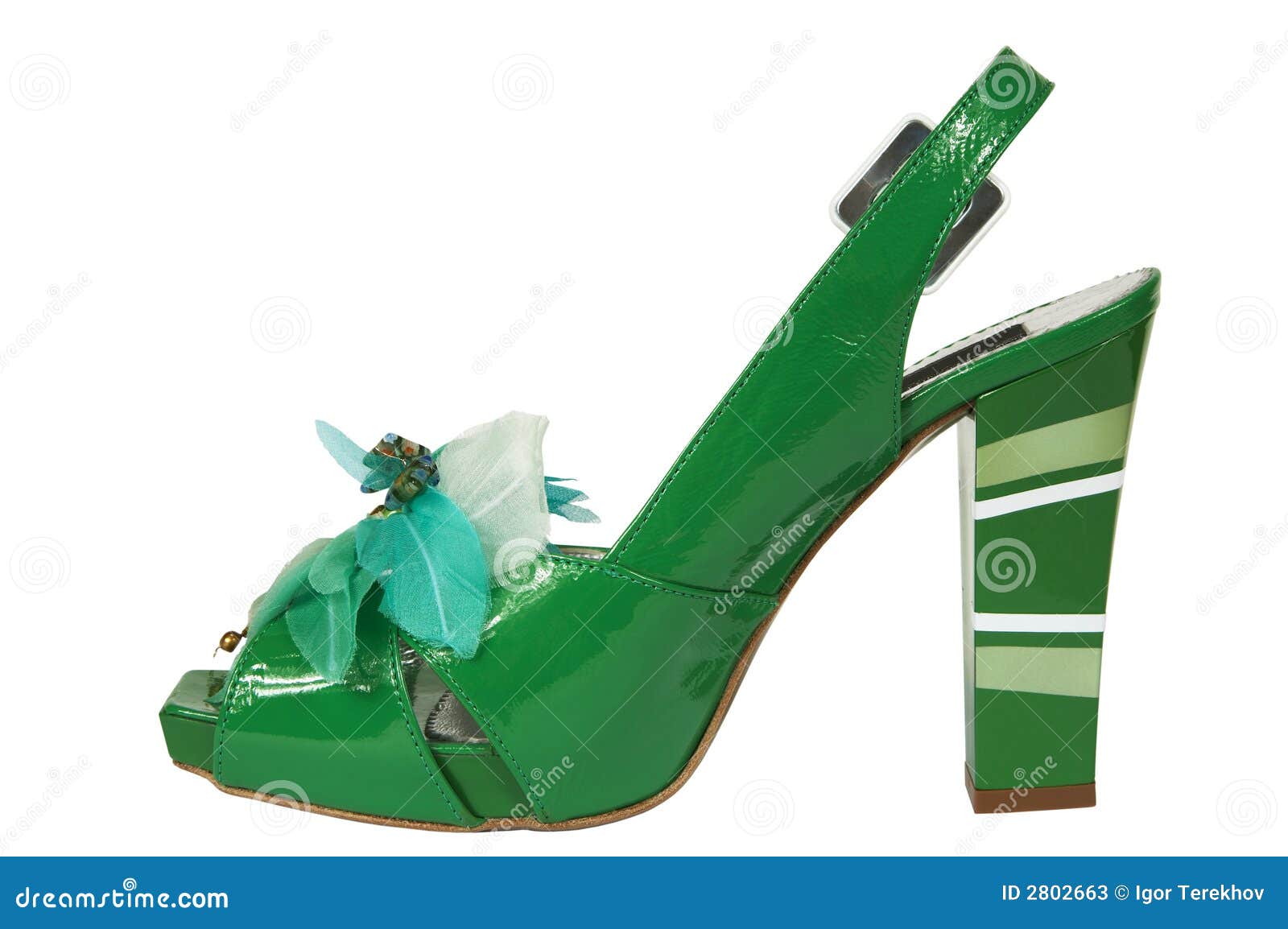 Female green shoes stock image. Image of fashionable, ladies - 2802663