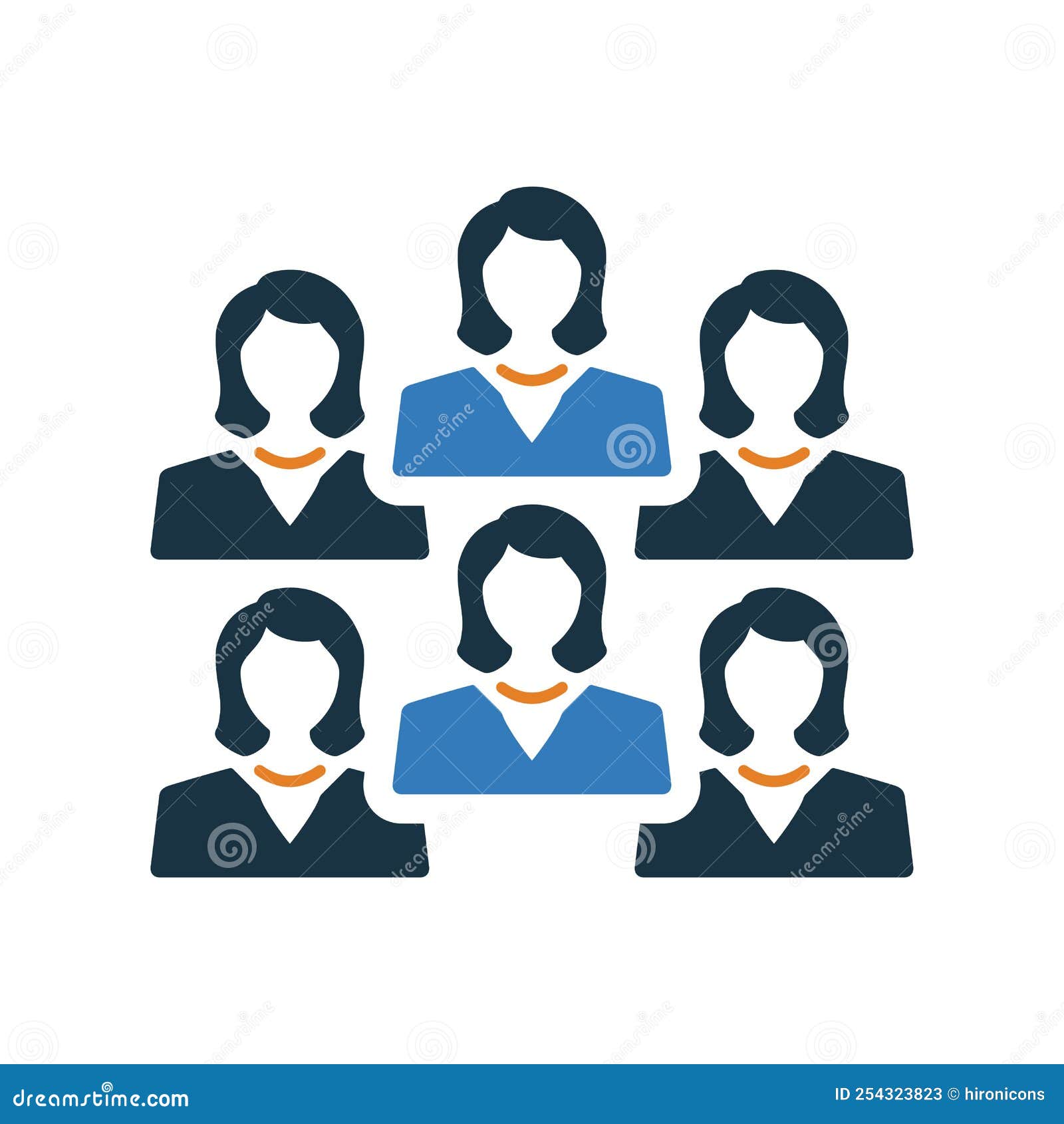 Female, Group, Management Icon. Simple Editable Vector Graphics Stock ...