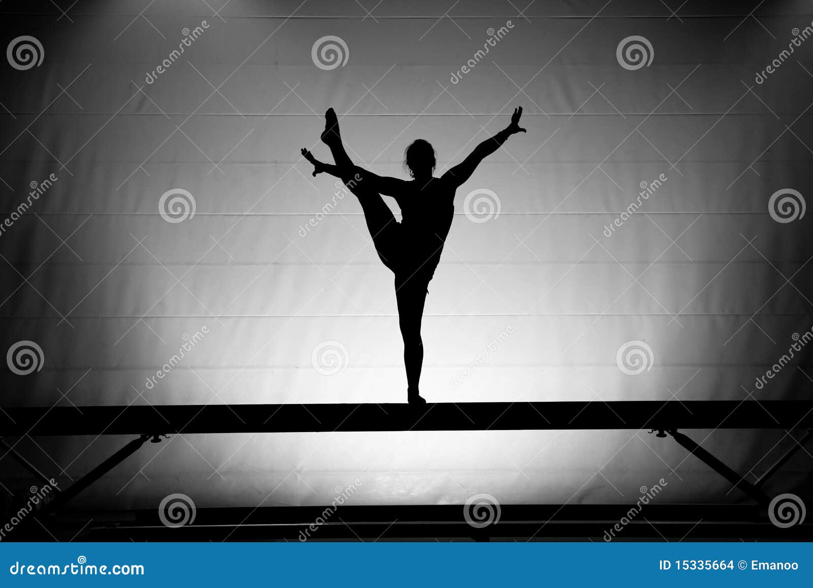 Female Gymnast on Balance Beam Stock Photo - Image of dance, indoor ...