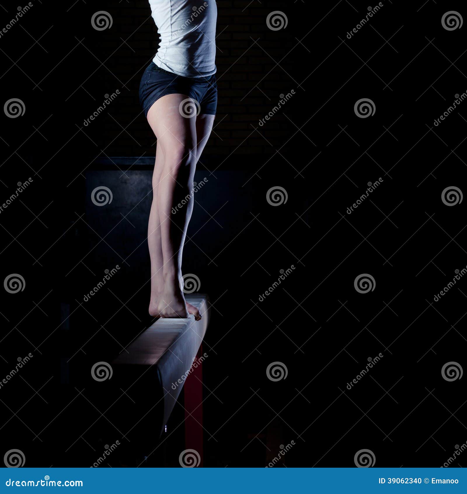 Female Gymnast on Balance Beam Stock Photo - Image of precision, active ...