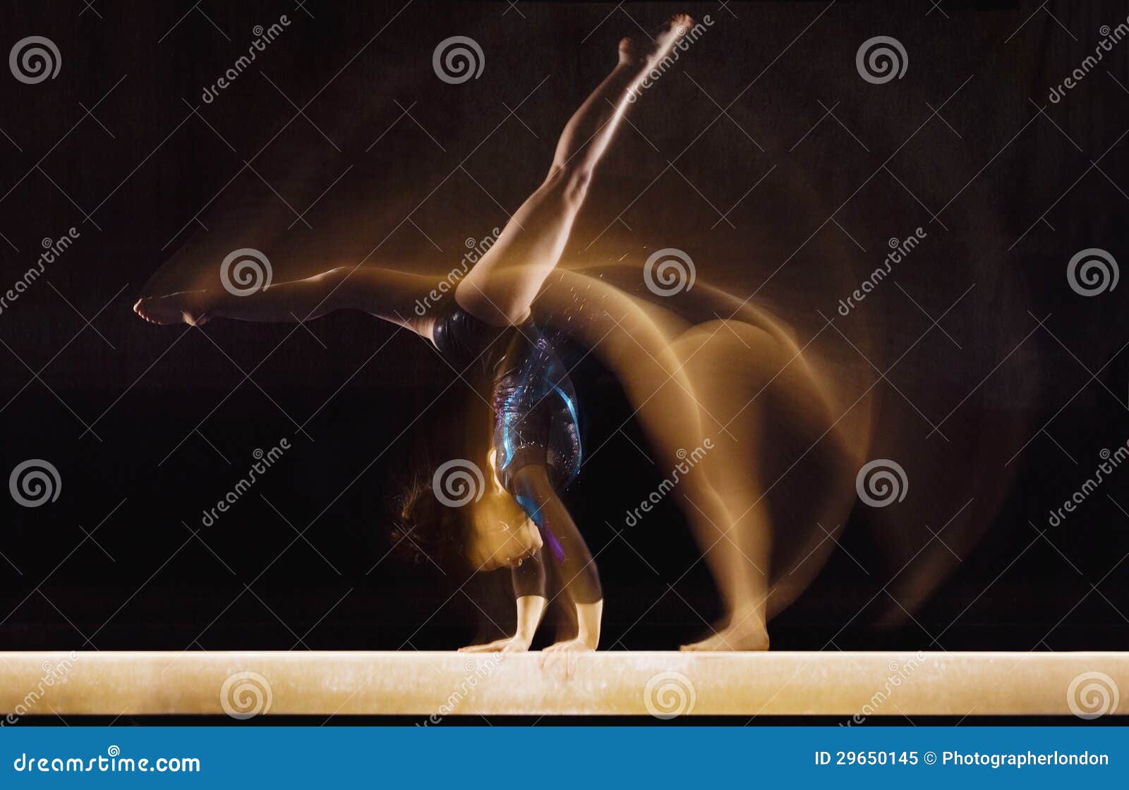 Female Gymnast in Motion stock image. Image of gymnastics - 29650145