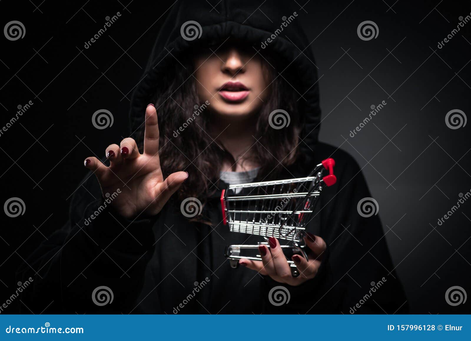 Female Hacker Hacking Security Firewall Late in Office Stock Photo ...