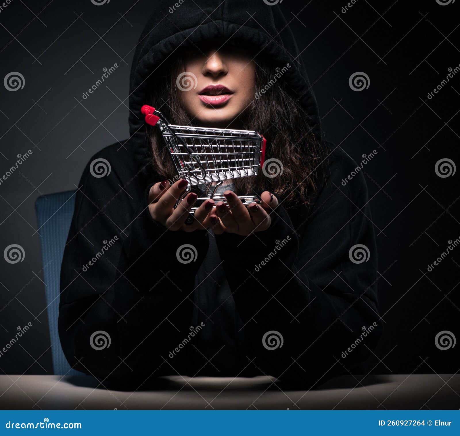 Female Hacker Hacking Security Firewall Late in Office Stock Photo ...