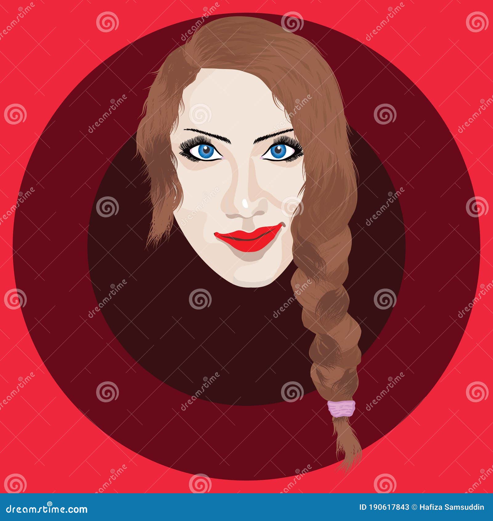 Female Hair Style. Vector Illustration Decorative Design Stock Vector ...