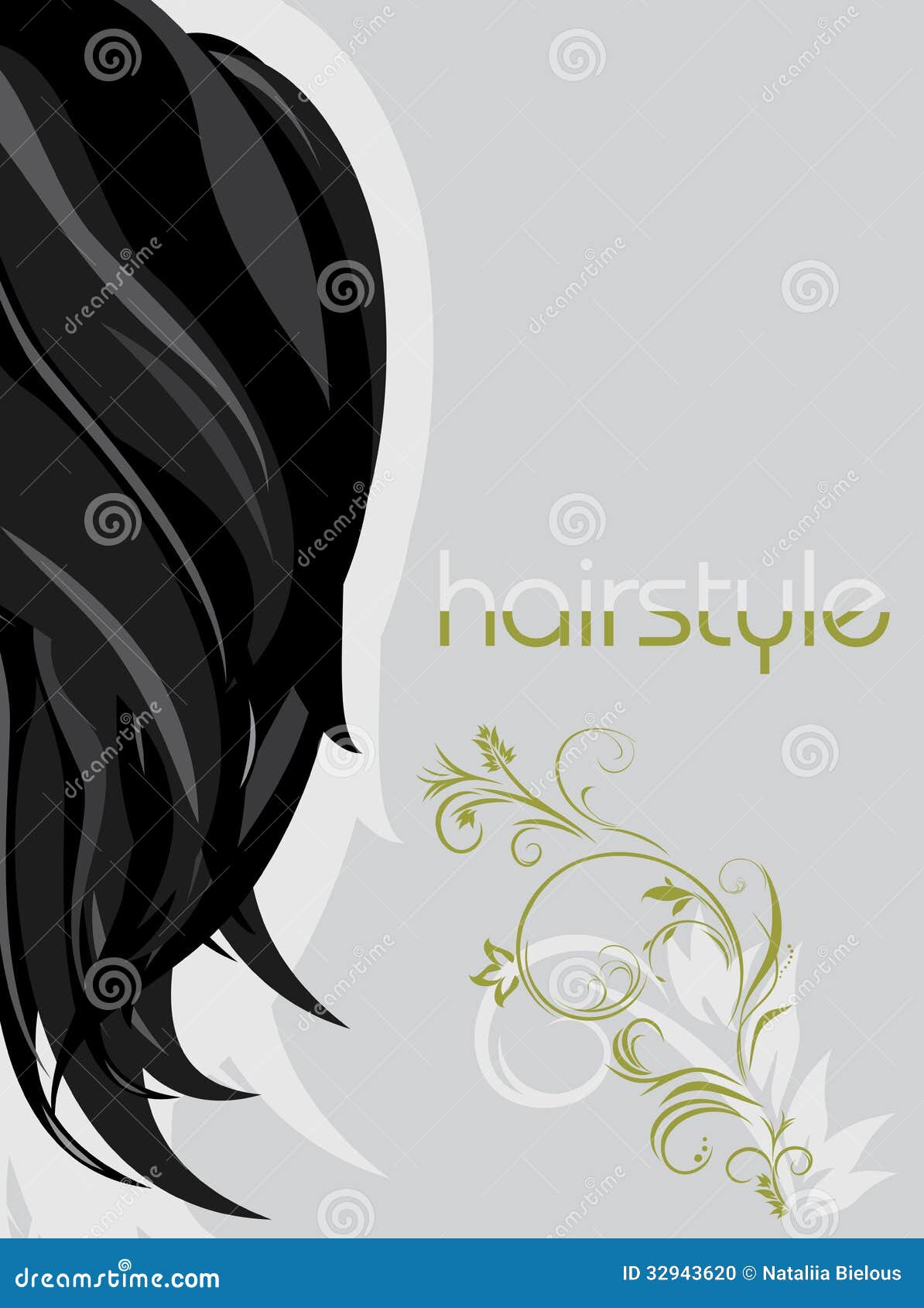 Female Hairstyle. Background For Design Vector Illustration ...