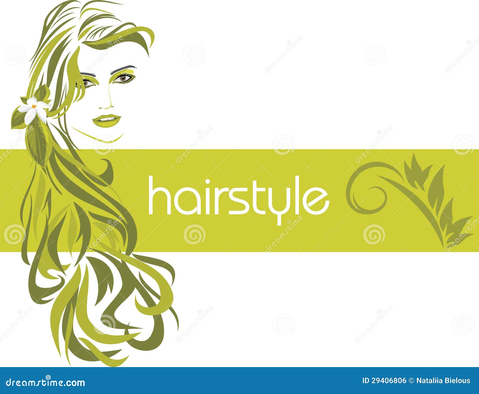 Female Hairstyle. Background For Design Vector Illustration ...
