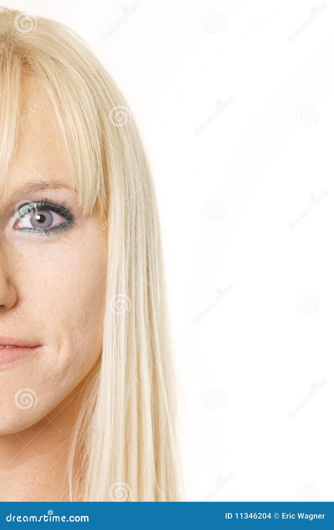 Female with half face stock photo. Image of eyes, fashionable - 11346204