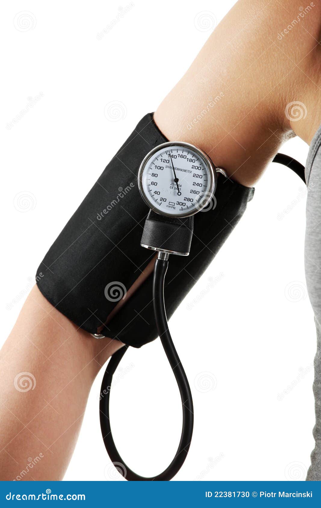 Female Hand with Blood-pressure Meter Stock Photo - Image of homecare ...