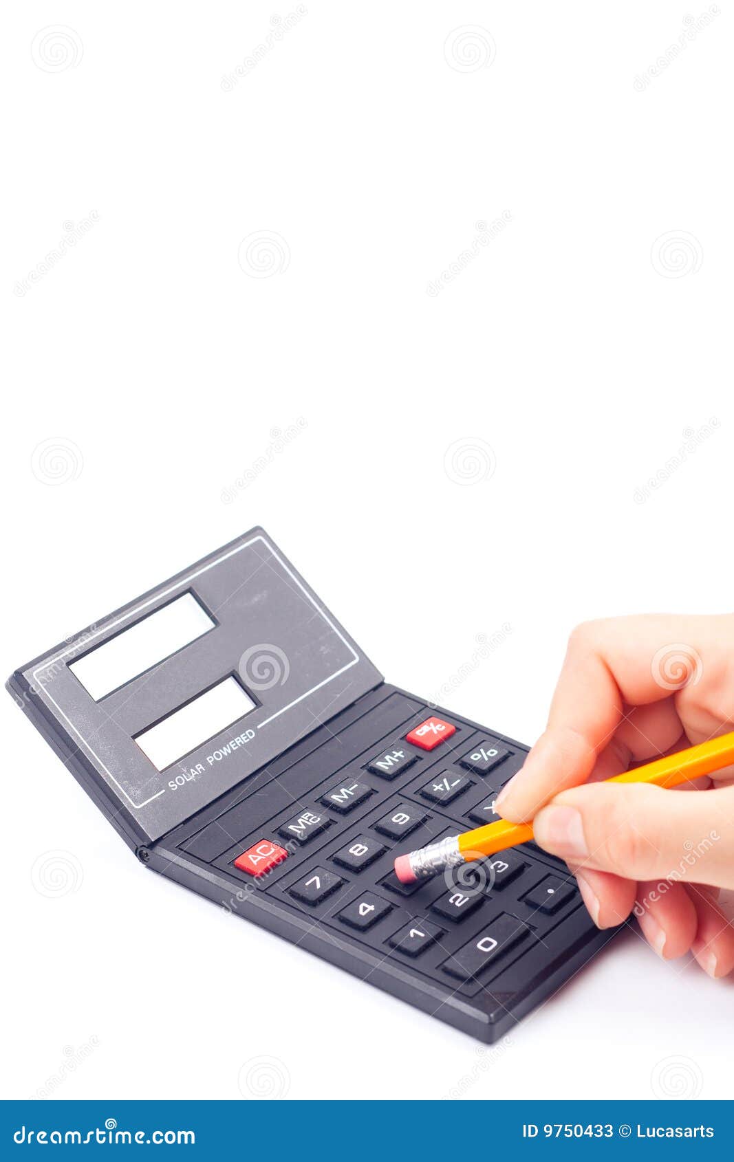 Female hand calculating stock image. Image of economy - 9750433