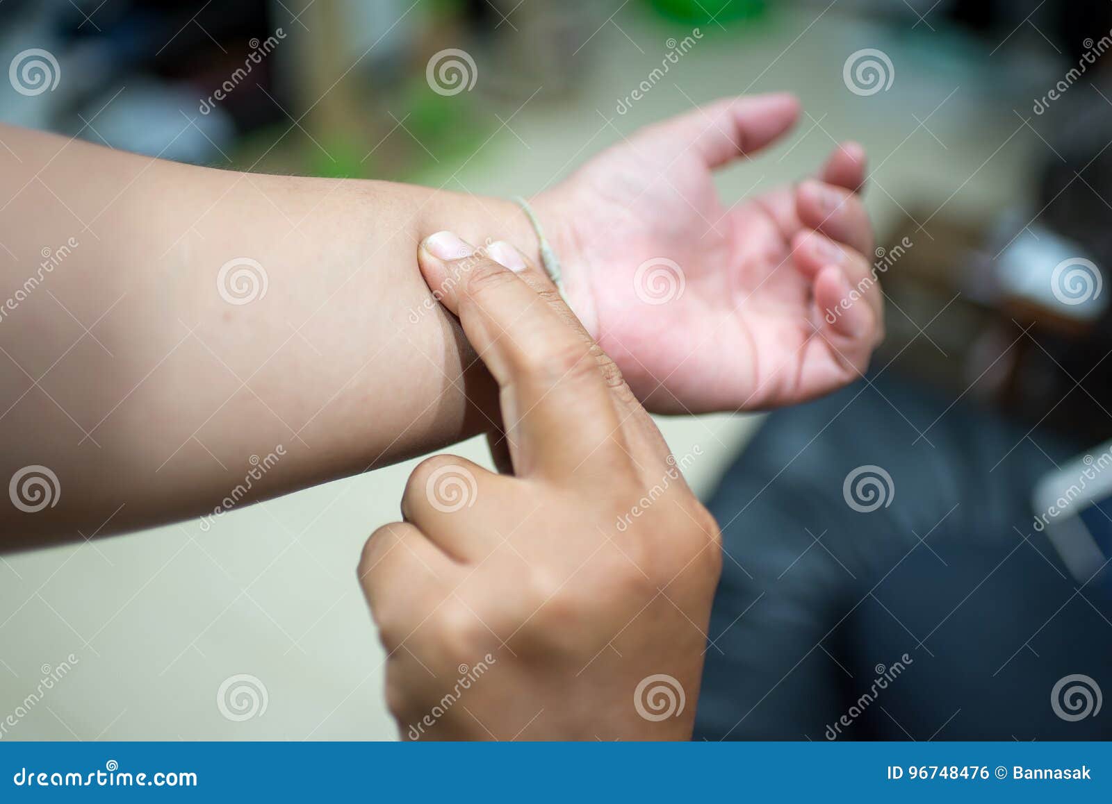 Female hand checking pulse stock photo. Image of doctor - 96748476