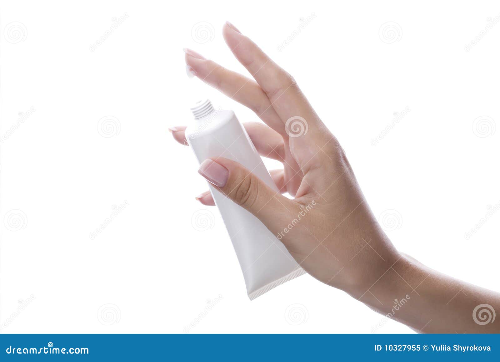 Female hand with cream stock image. Image of protection - 10327955
