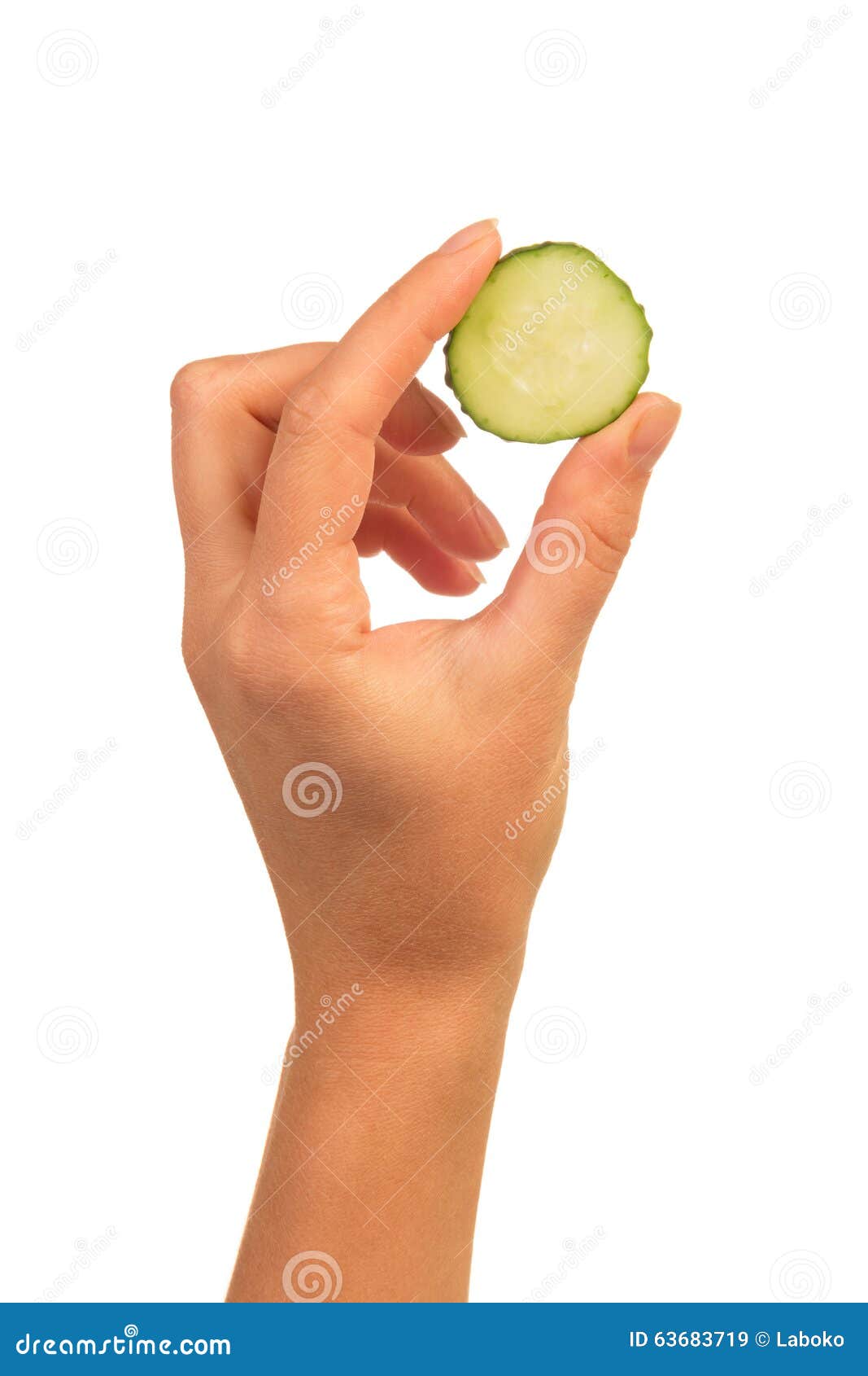 Female Hand with cucumber stock image. Image of healthy - 63683719