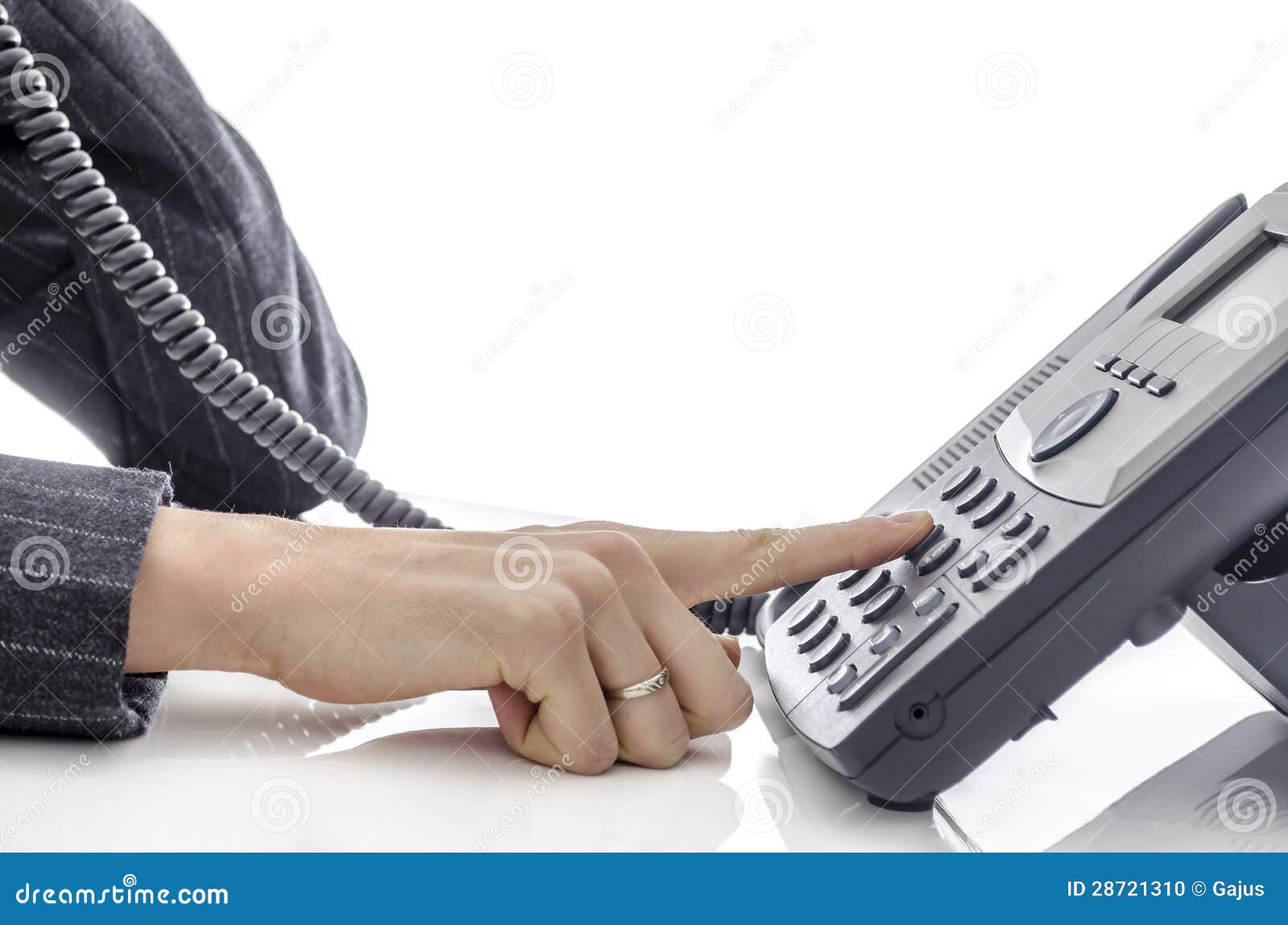 Female Hand Dialing a Phone Number Stock Photo - Image of call ...