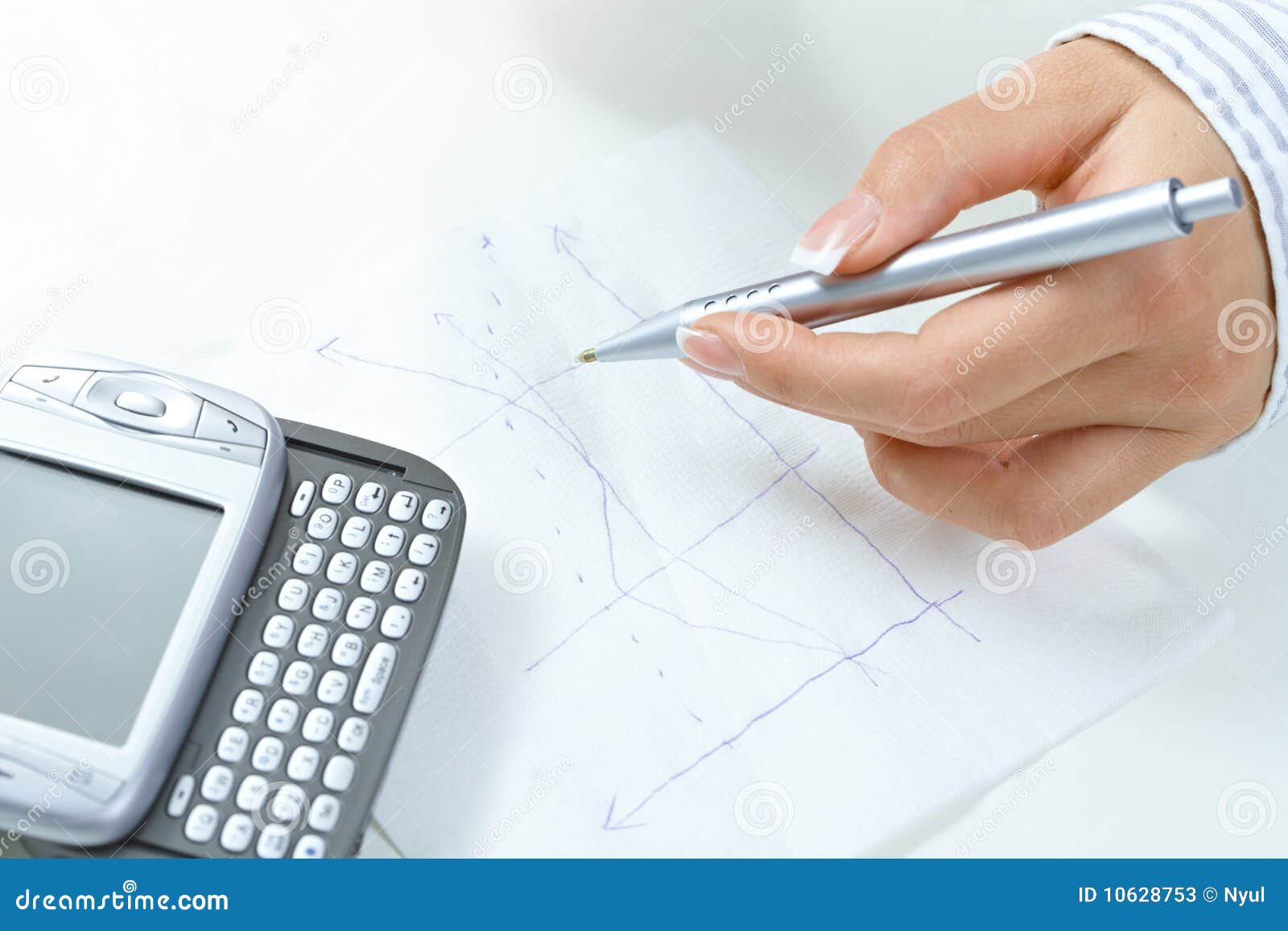 Female hand drawing graph stock image. Image of female - 10628753