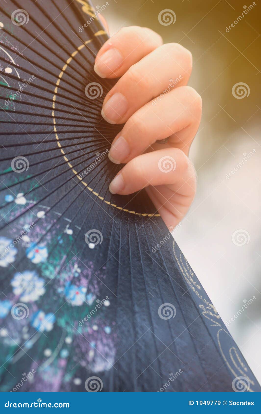Female hand with a fan stock image. Image of japanese - 1949779