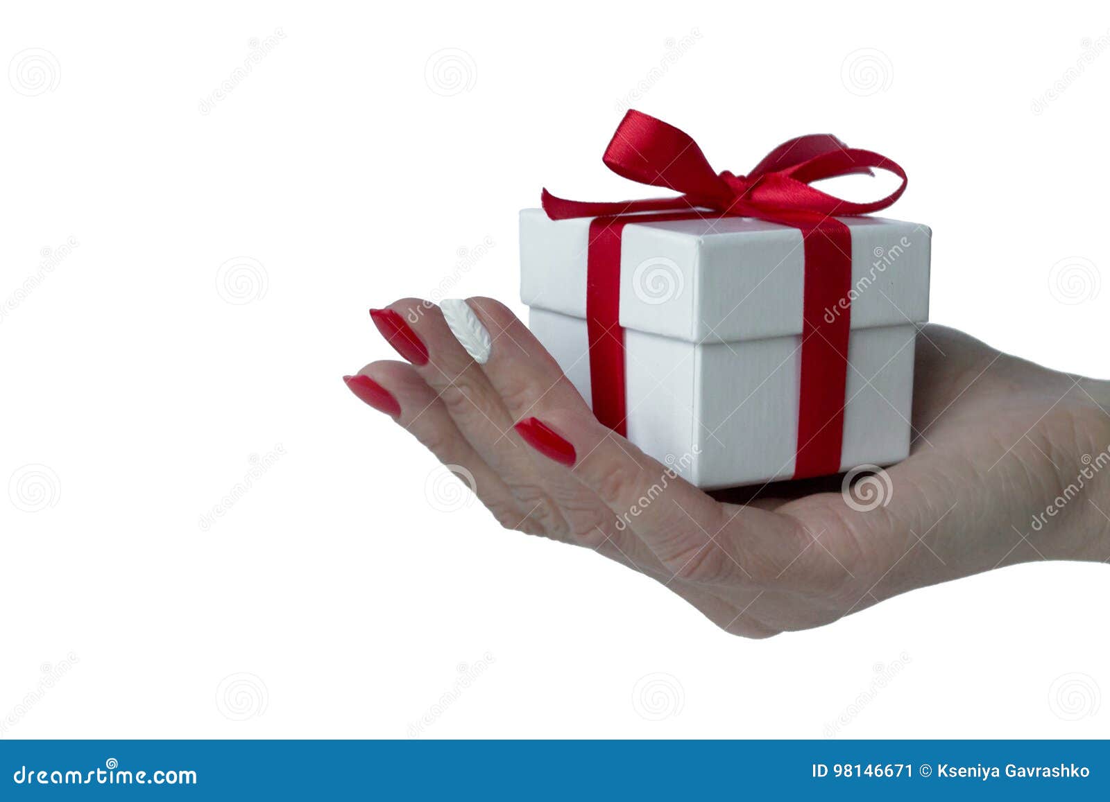 Female Hand with a Gift stock image. Image of object - 98146671