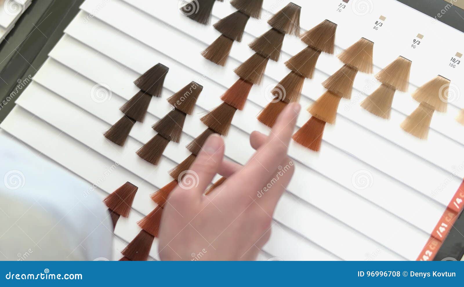 Female Hand, Hair Color Chart. Stock Footage - Video of closeup, design ...