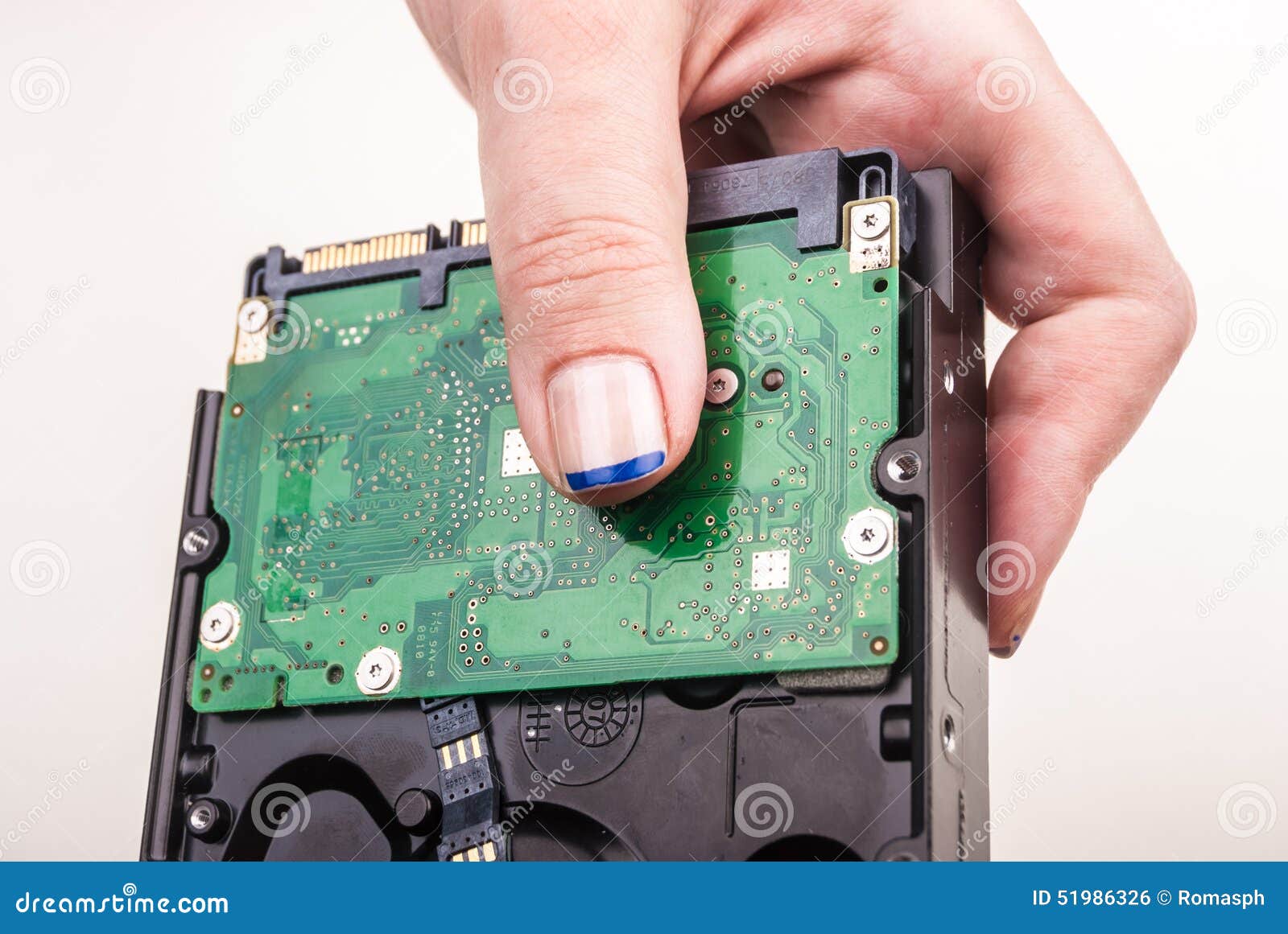 Female Hand with Hard Drive on White Stock Photo - Image of megabyte ...