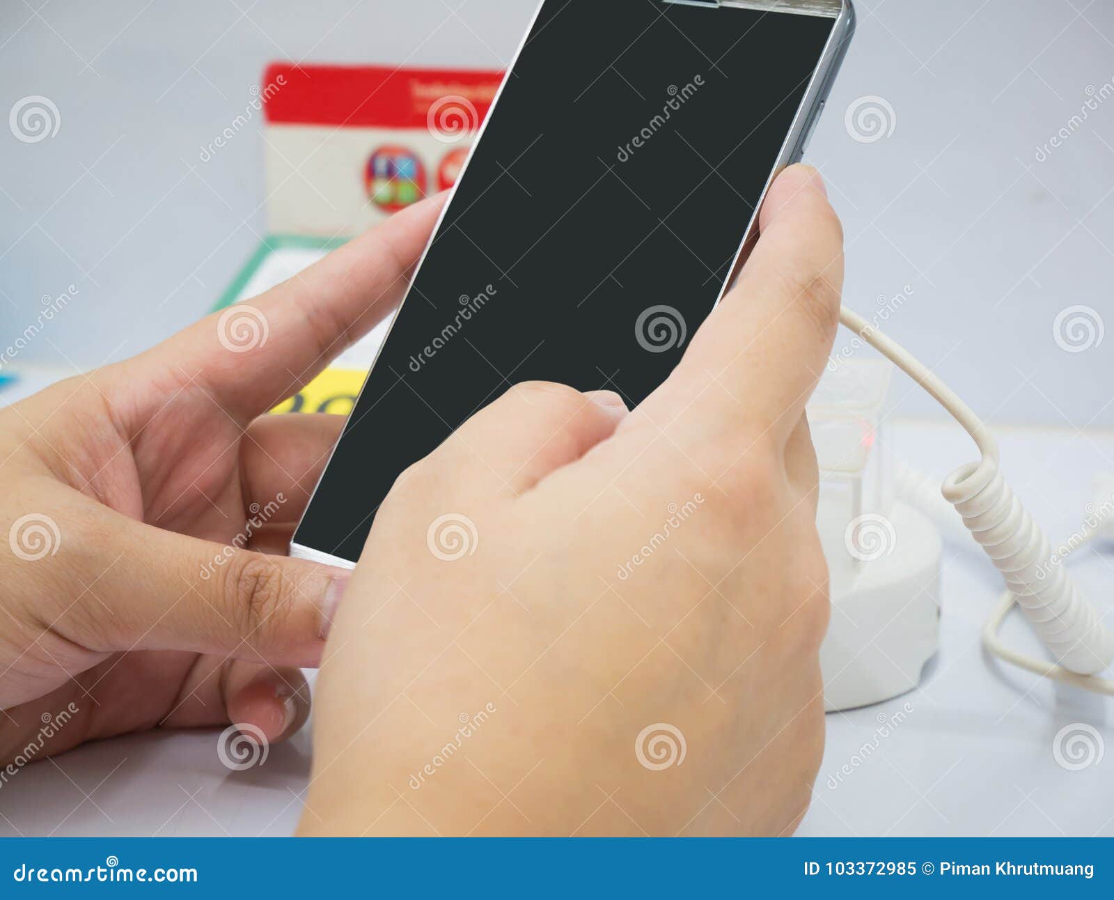 Female Hand Hold Mobile Smartphone in Mobile Phone Shop Stock Image ... Female Hand Hold Mobile Smartphone in Mobile Phone Shop Stock Image ...