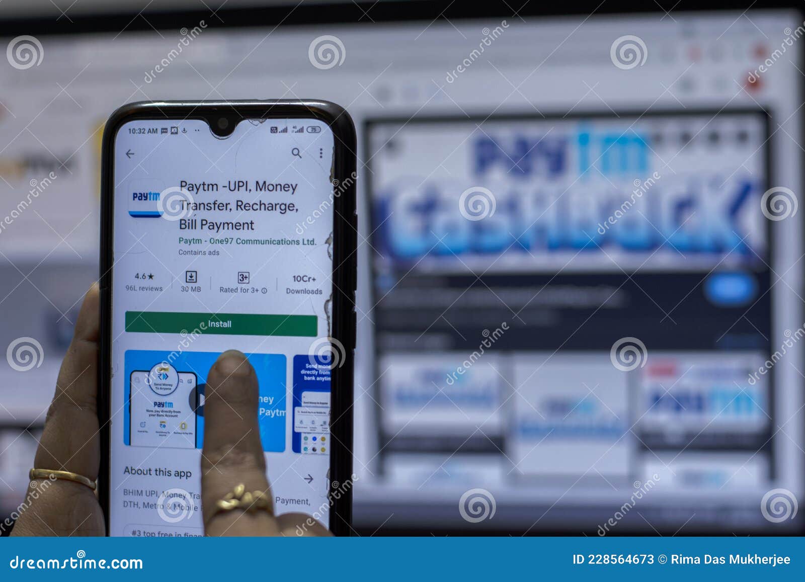 Paytm Application Stickers Displayed On Outside Of The Shop In India ...