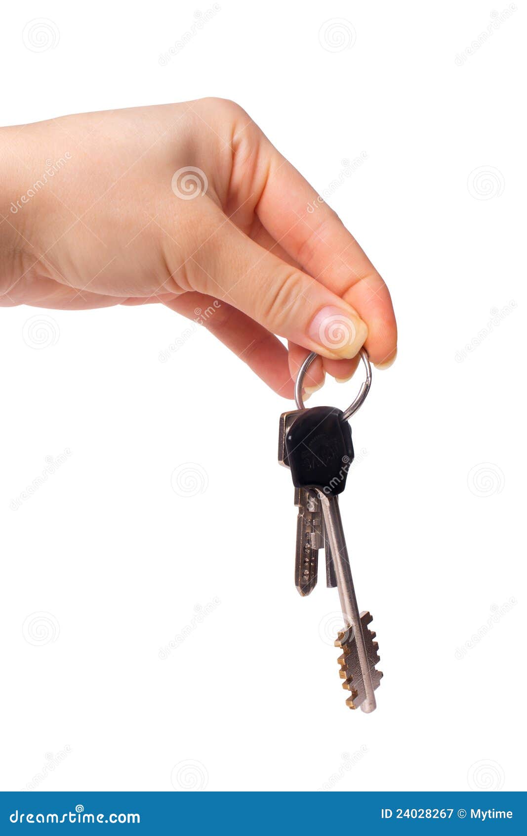 Female Hand Holding Bunch of Keys Stock Image - Image of isolated, door ...