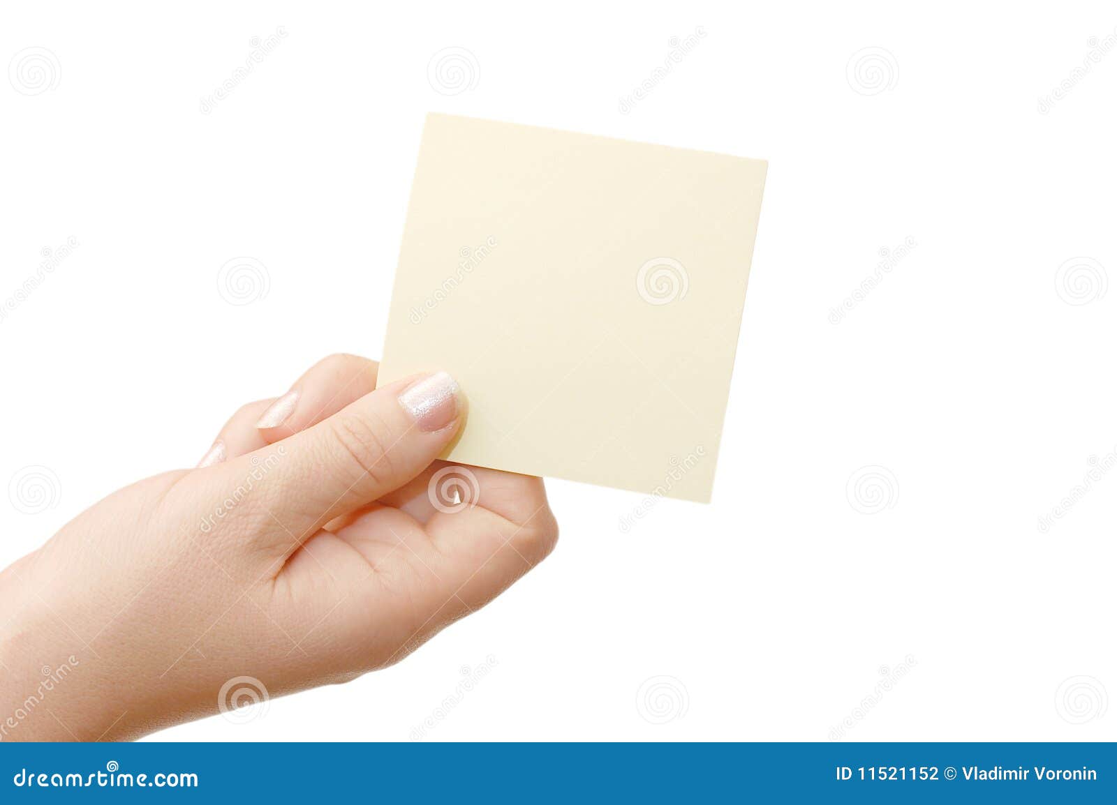 Female hand holding a card stock photo. Image of identity - 11521152