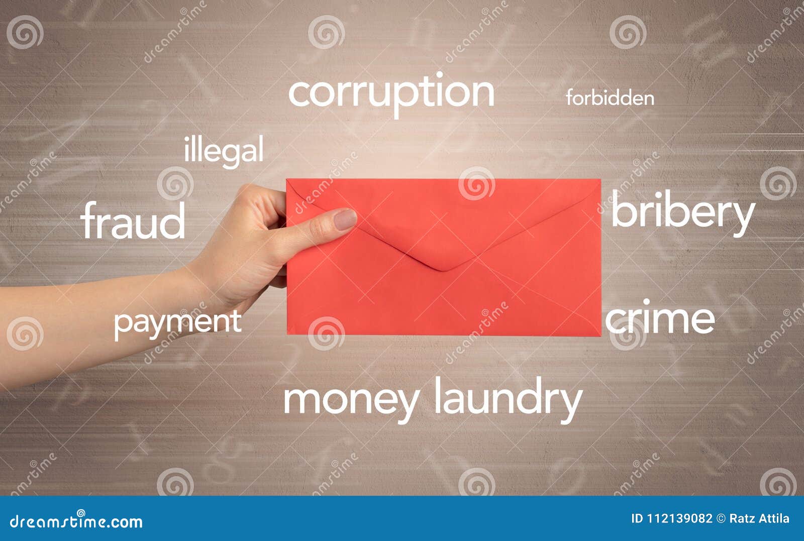 Hand Holding Envelope with Words Around Stock Photo - Image of deliver ...