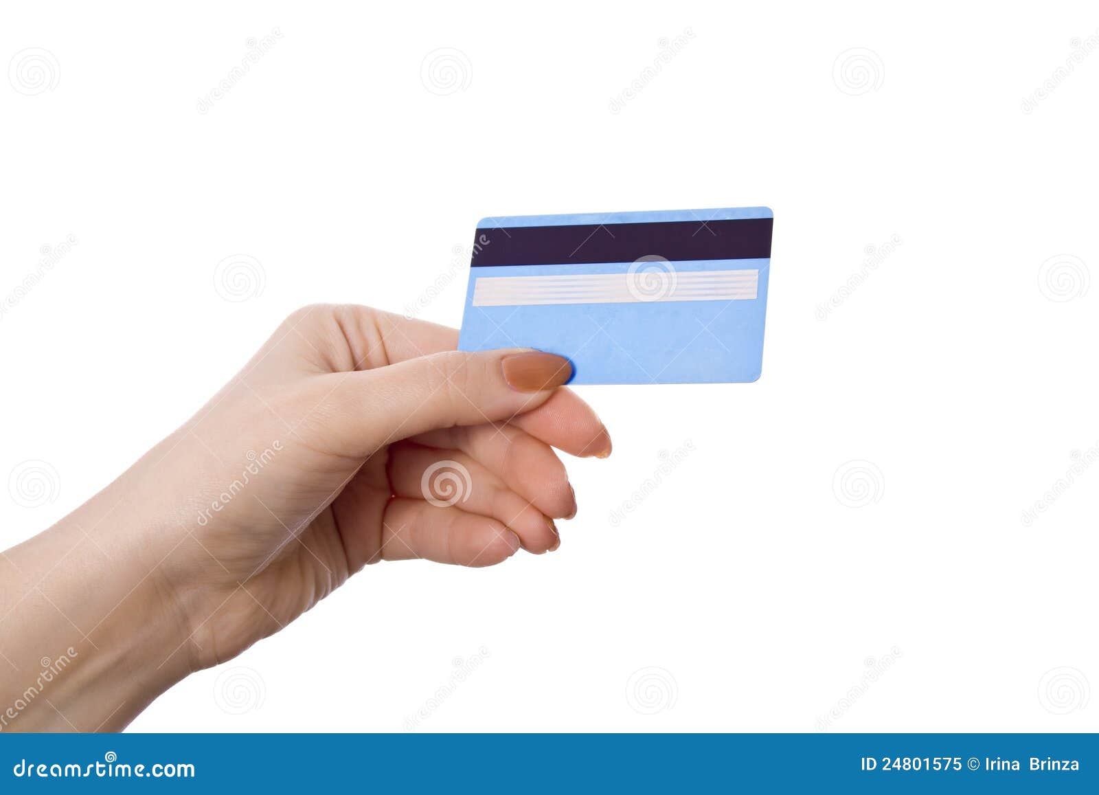 Female Hand Holding Credit Card Stock Image - Image of card, showing ...