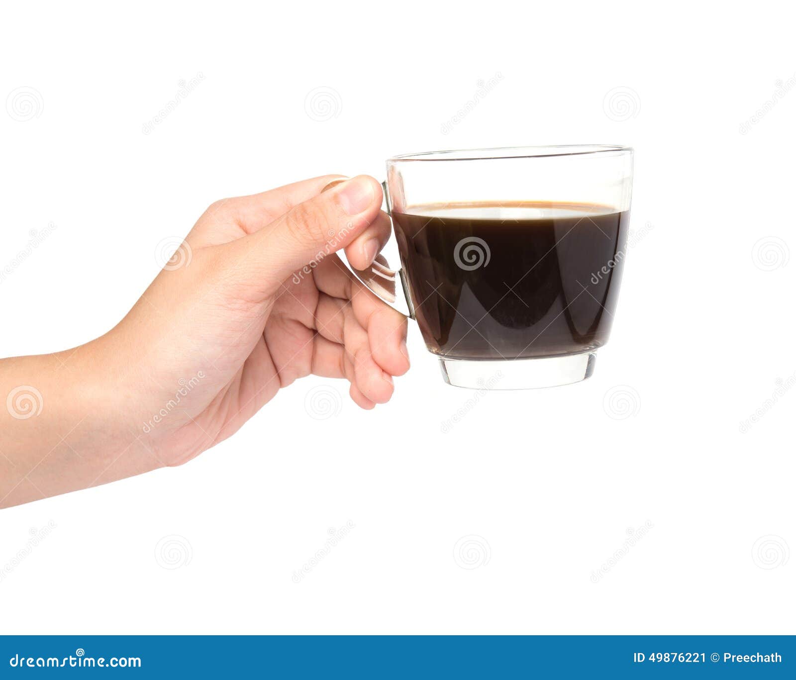 Female Hand Holding Cup of Coffe on White Stock Image - Image of ...