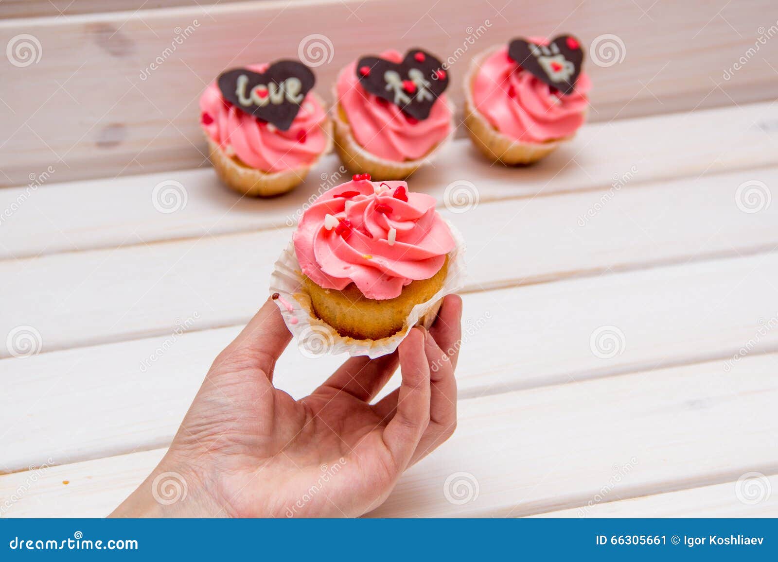Female Hand Holding a Cupcake Stock Image - Image of beautiful, pastry ...
