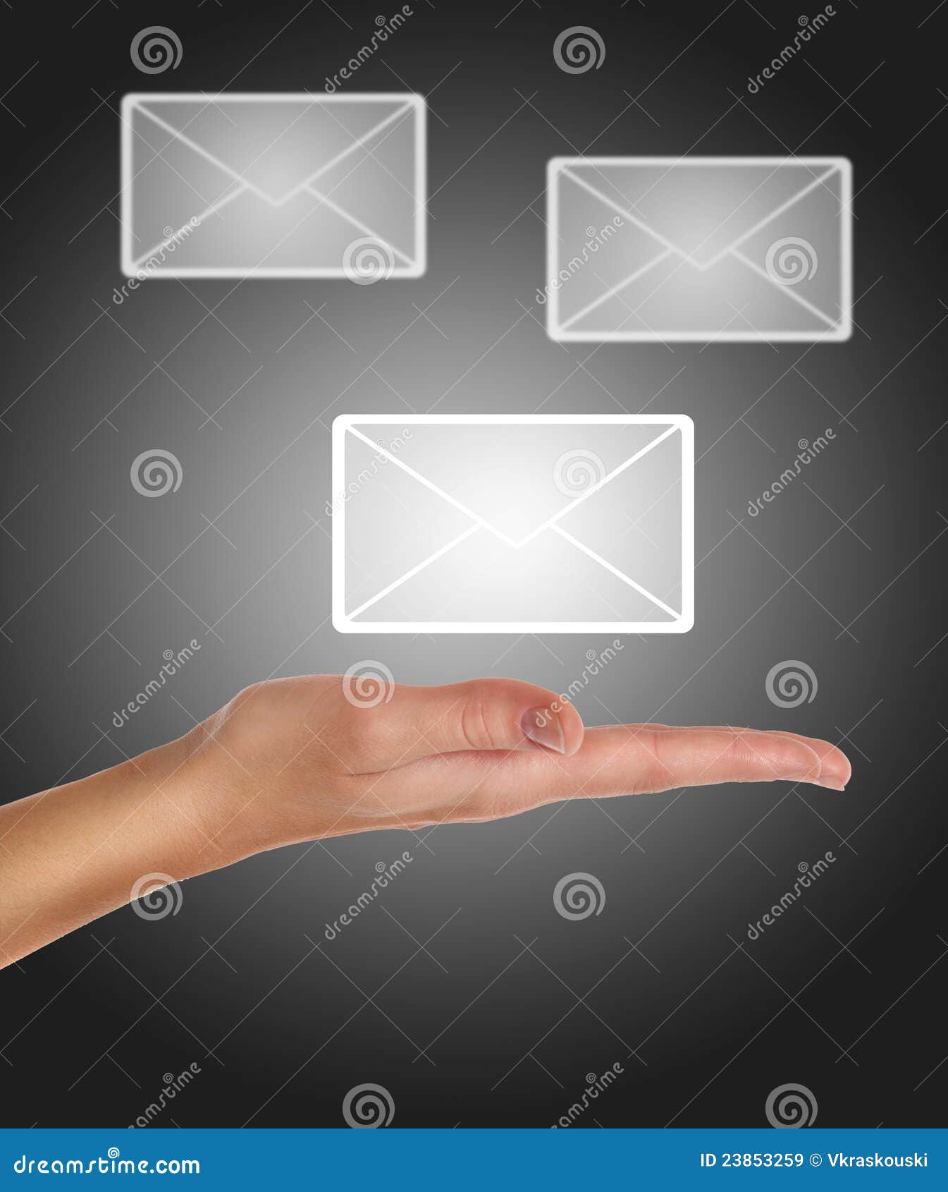 Female Hand Holding or Getting E-mail Stock Image - Image of ...