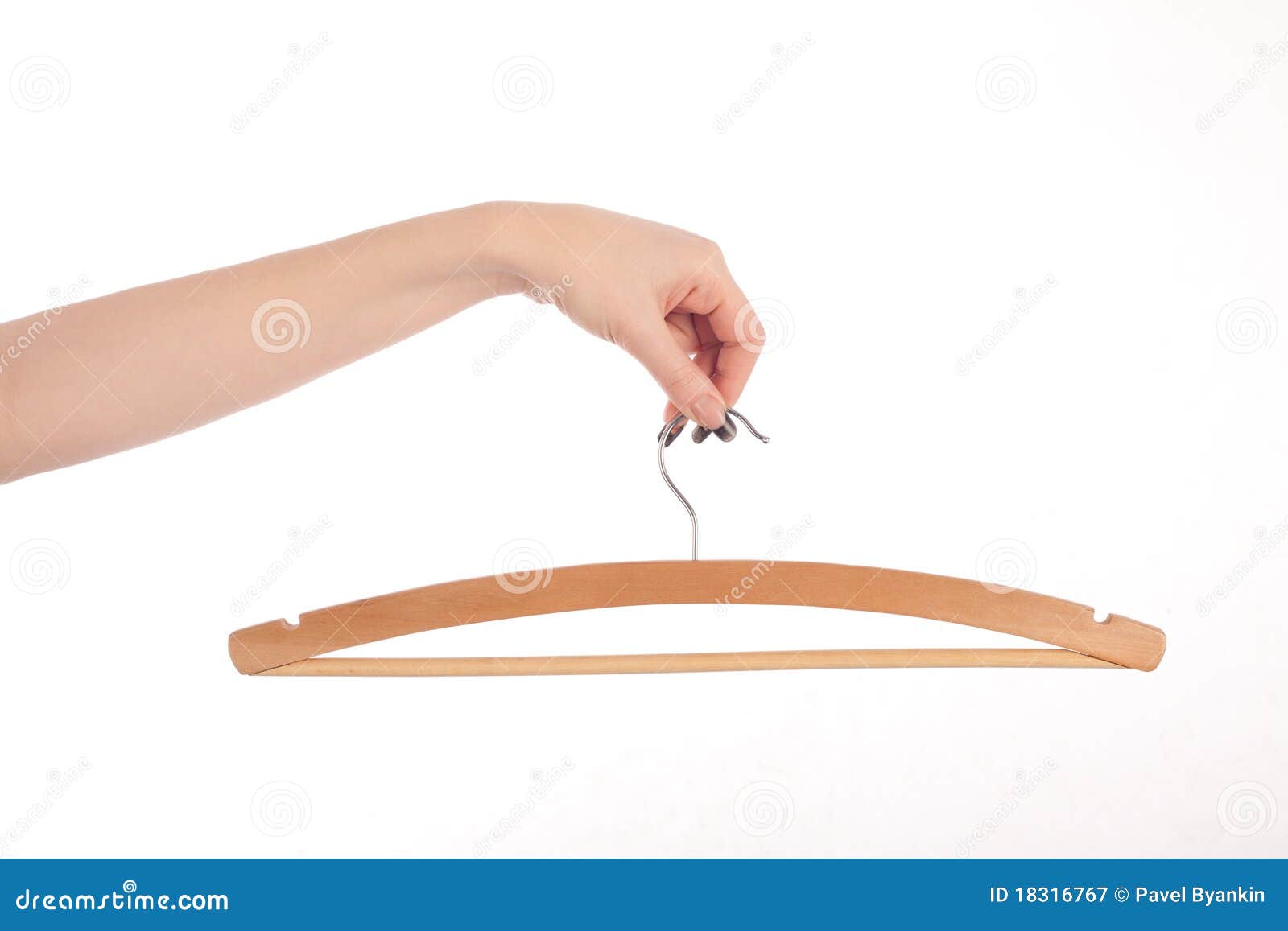 Female Hand Holding a Hanger Stock Image - Image of holding, hanger ...