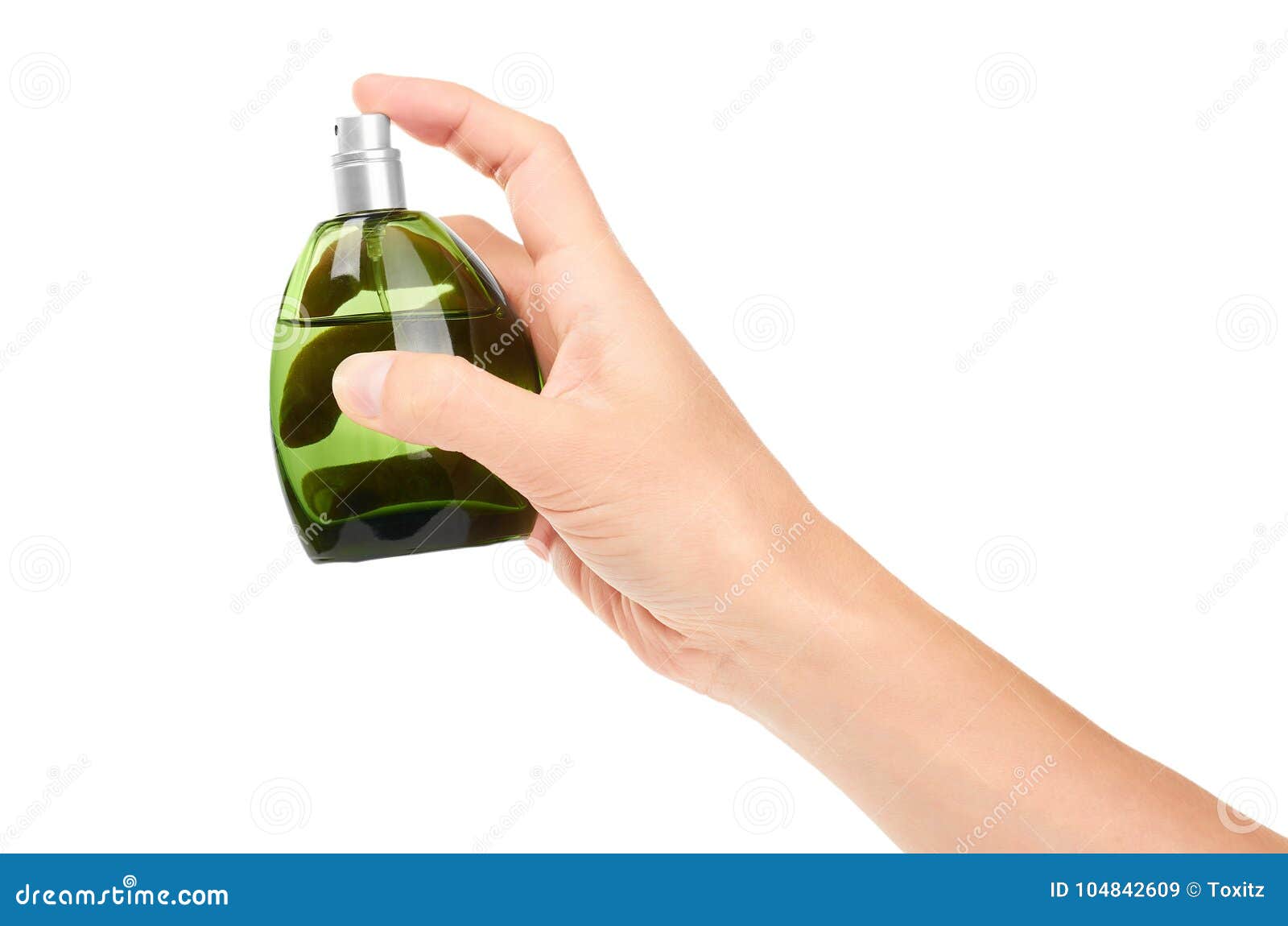 Female Hand Holding Perfume Bottle. Isolated on White Background Stock ... Female Hand Holding Perfume Bottle. Isolated on White Background Stock ...