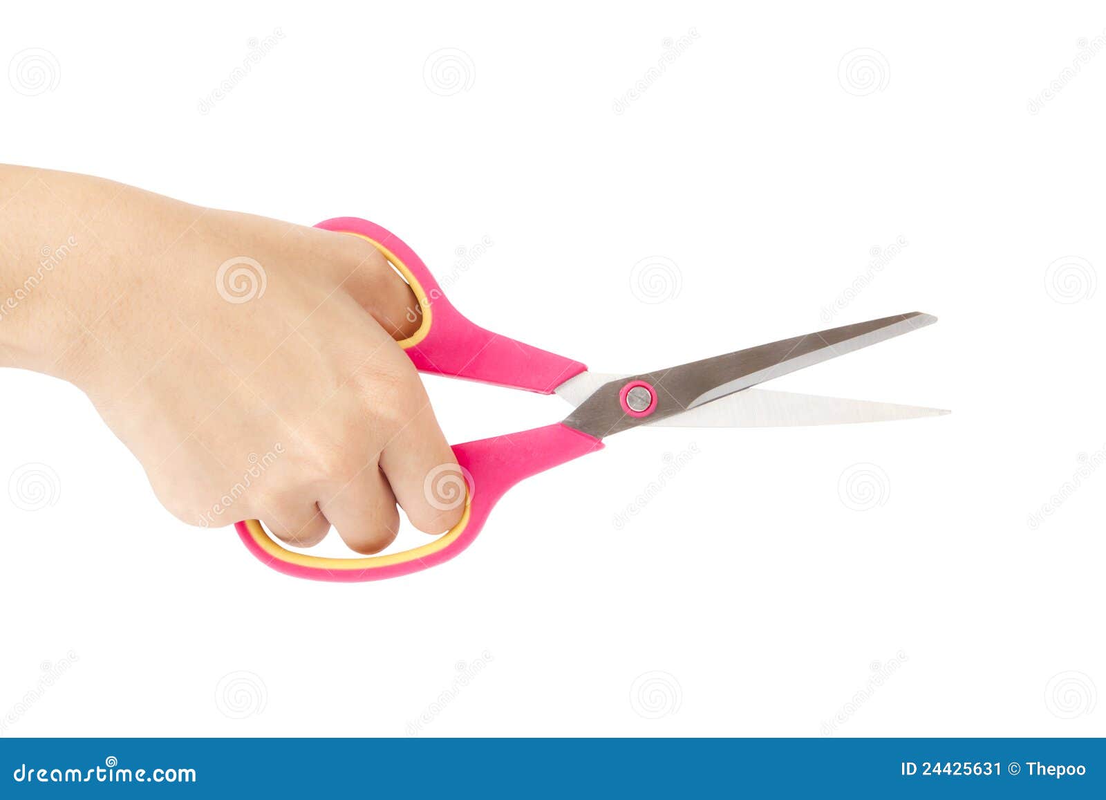 Female Hand Holding Scissors. Stock Image - Image of nobody, body: 24425631