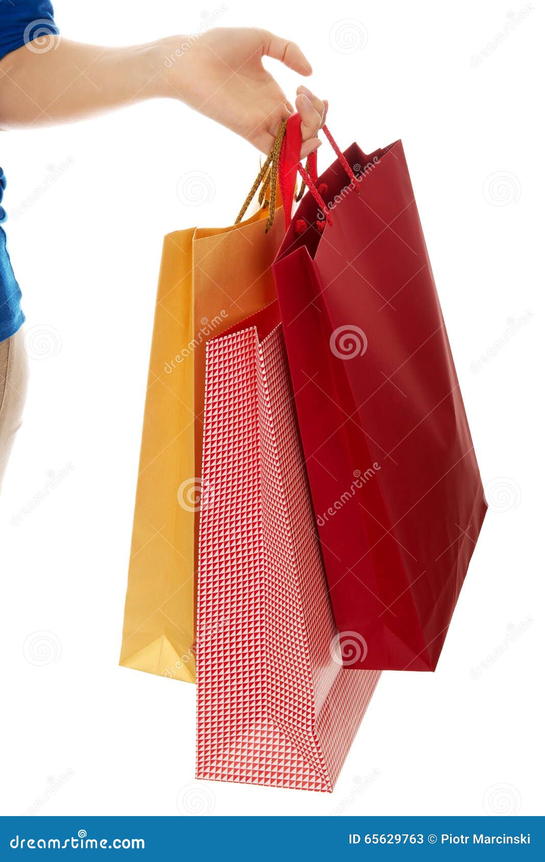 Female Hand Holding Shopping Bags Stock Image - Image of sale ...