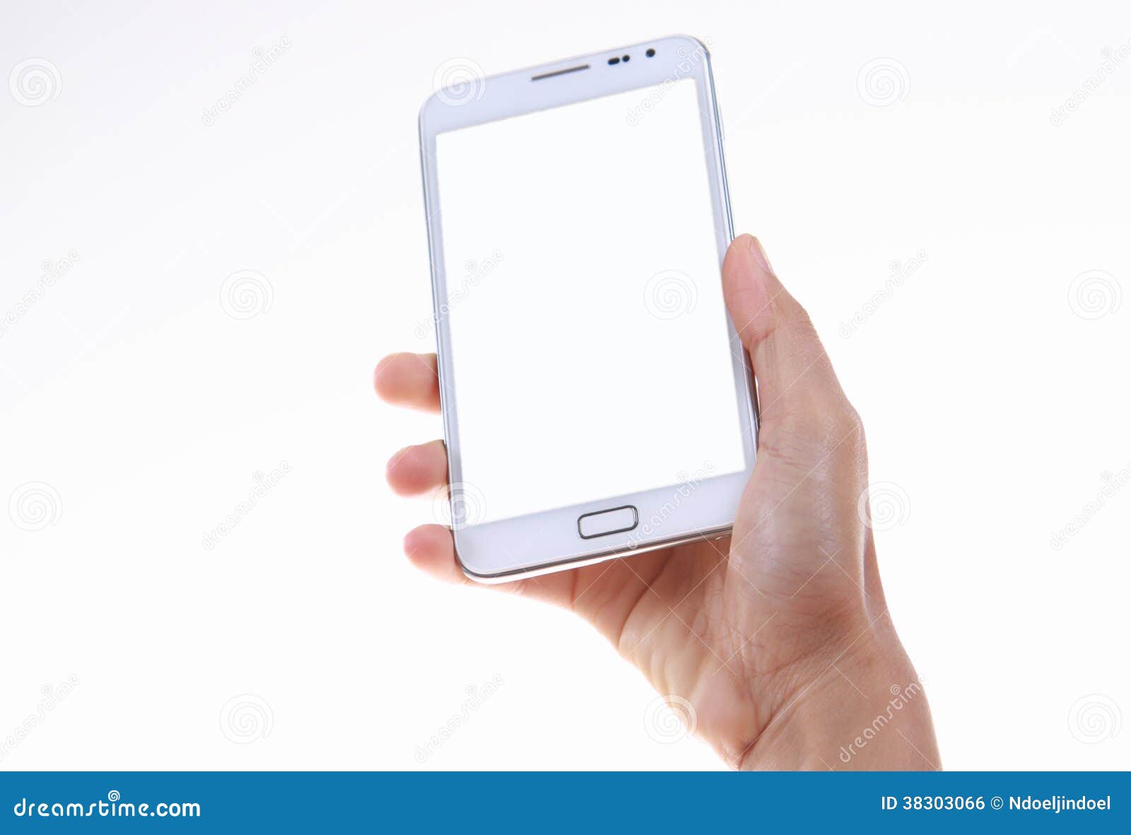 Female Hand Holding and Showing Blank Smart Phone Stock Photo - Image ...