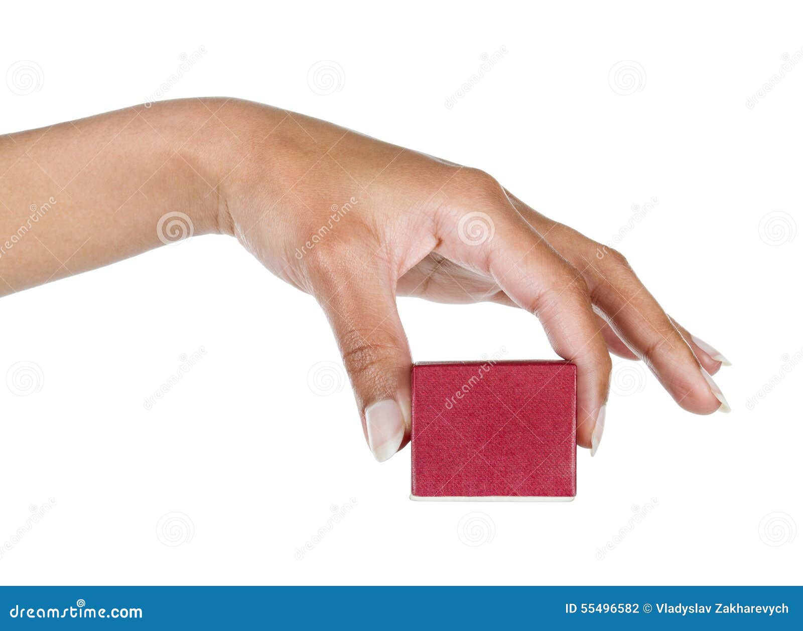 Female Hand Holding a Small Box Stock Photo - Image of christmas, close ...