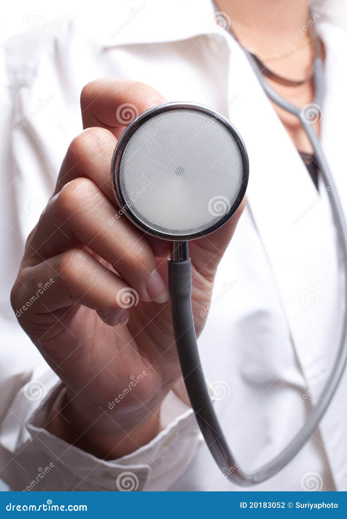 Female Hand Holding Stethoscope Stock Photo - Image of instrument ...