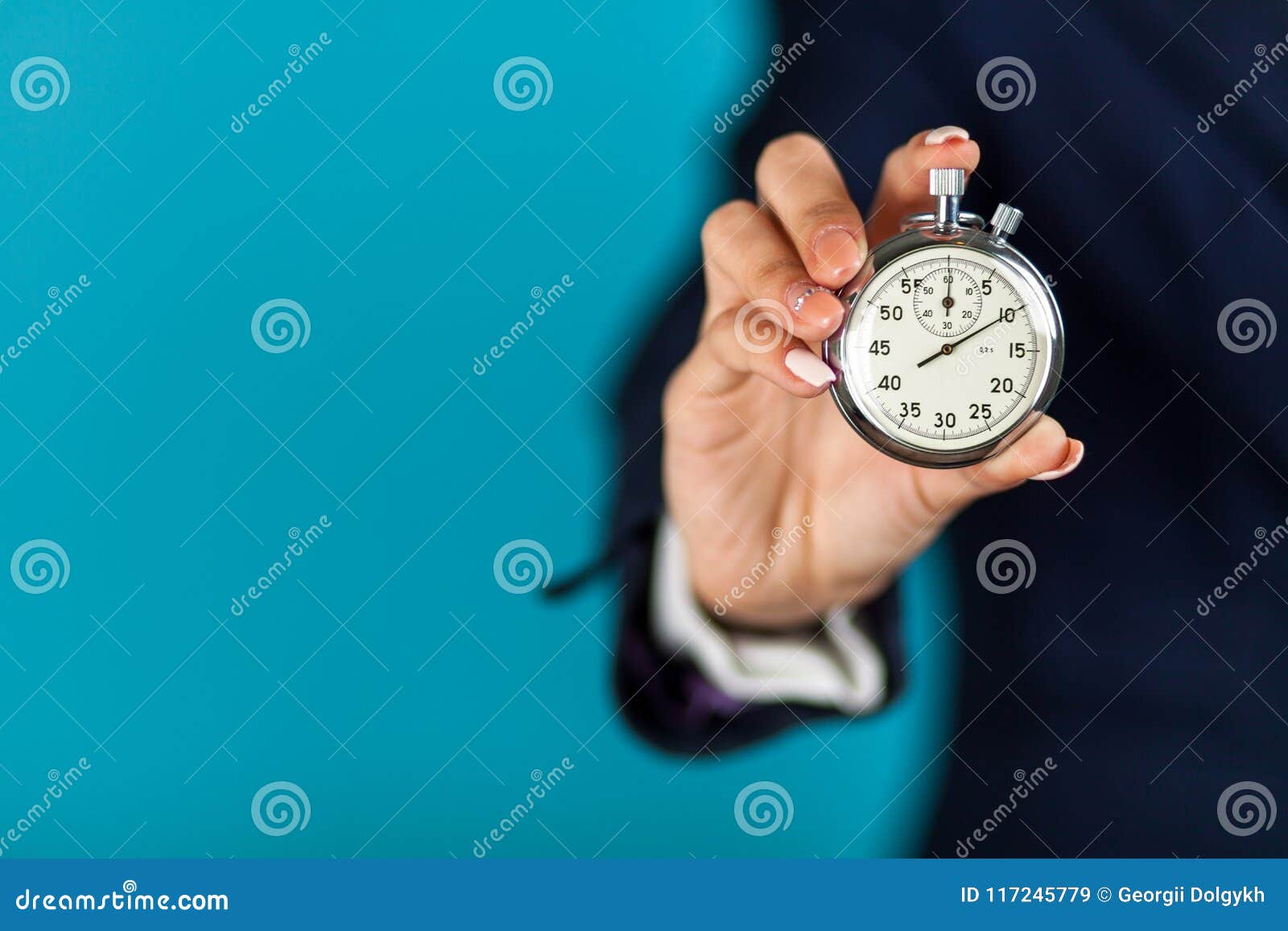 Female Hand Holding a Stopwatch Stock Image - Image of management ...